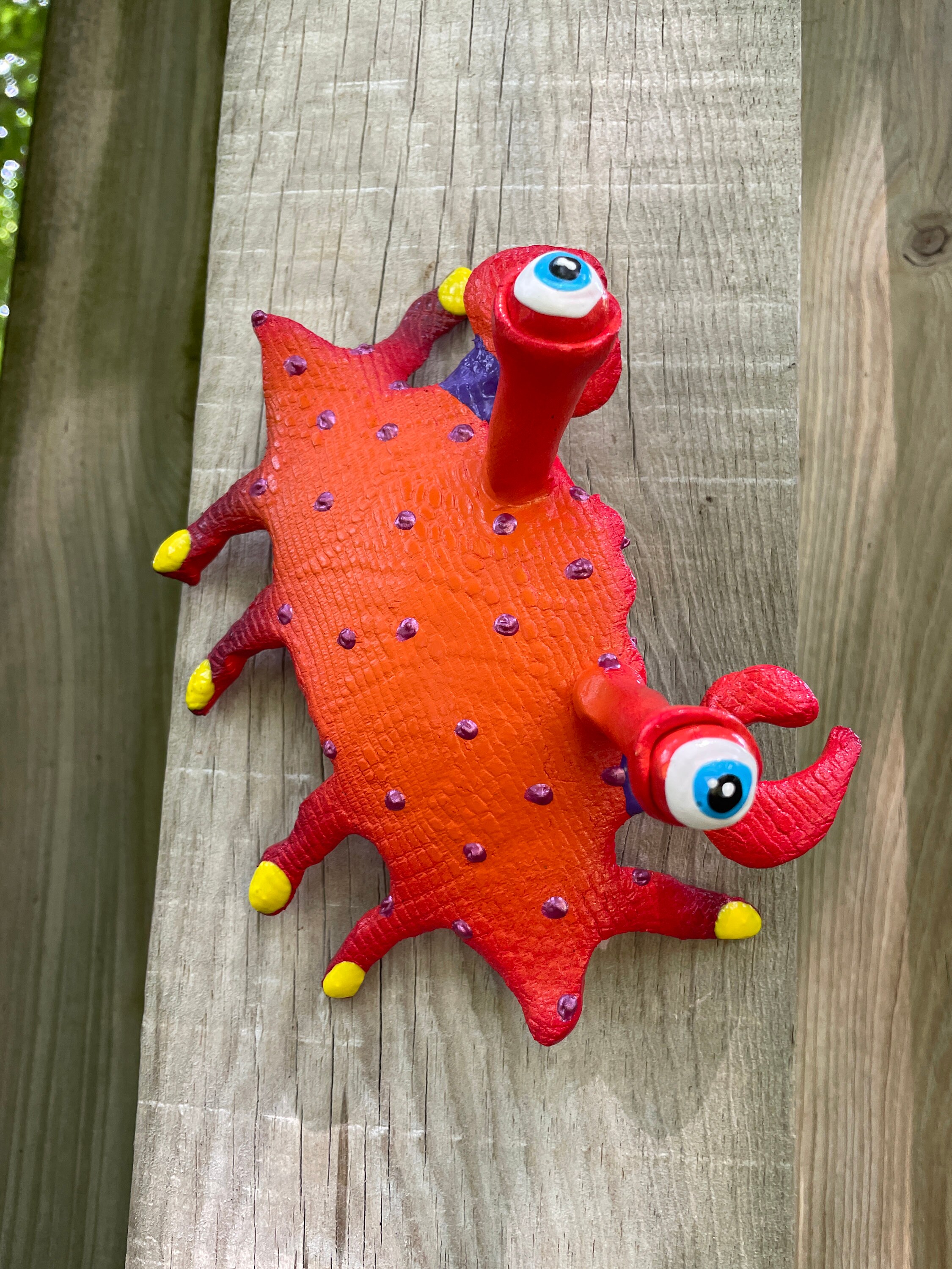 Whimsical wall hanging Crab, underwater fish room decor, fun wall art ...