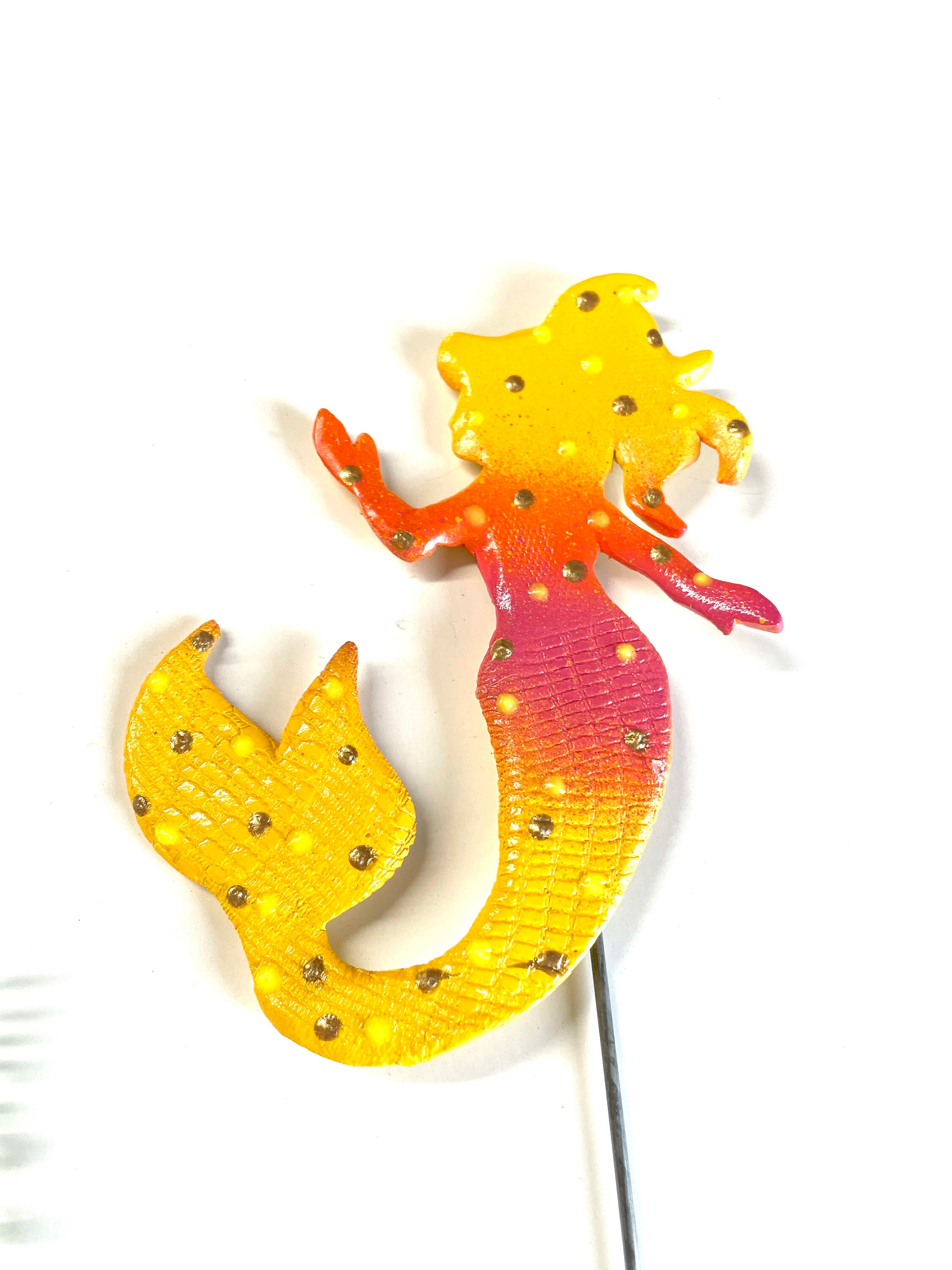 Mermaid Garden Stake, Planter Picks Potted Plant Friends Plant Stake ...