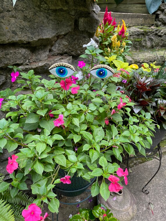 Eye Art Sculpture Garden Stake Eye Doctor Gift Potted Plant - Etsy