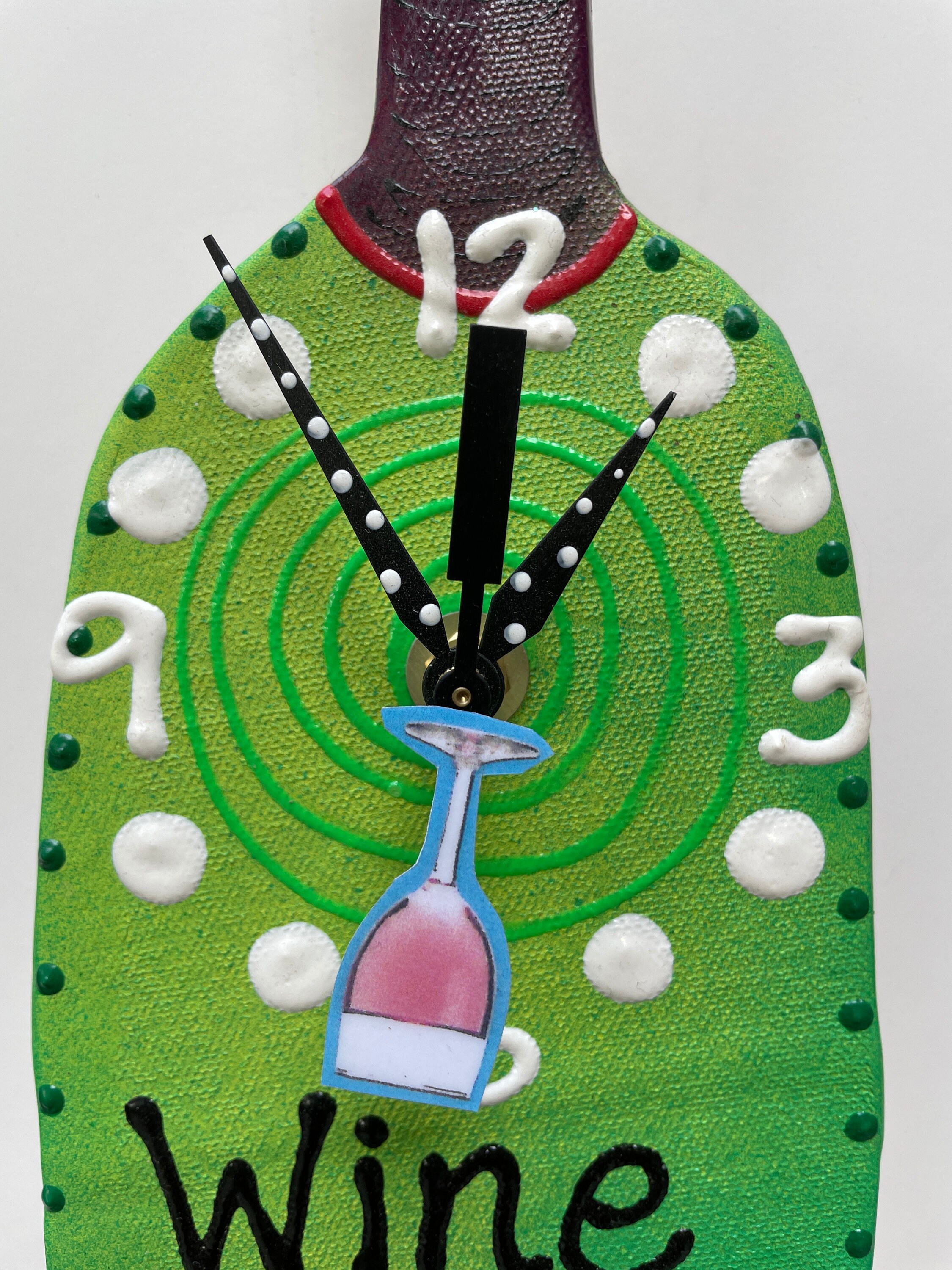 Wine Bottle Wall Clock with Pendulum,Wine Time Clock,Wine Bottle Clock ...