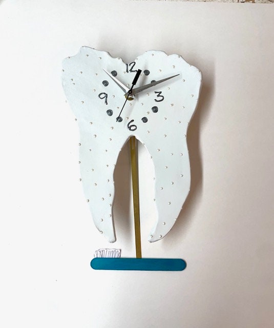 Tooth Pendulum Wall Clock, Dentist Gift, Dentist Office Decor, Gift for ...