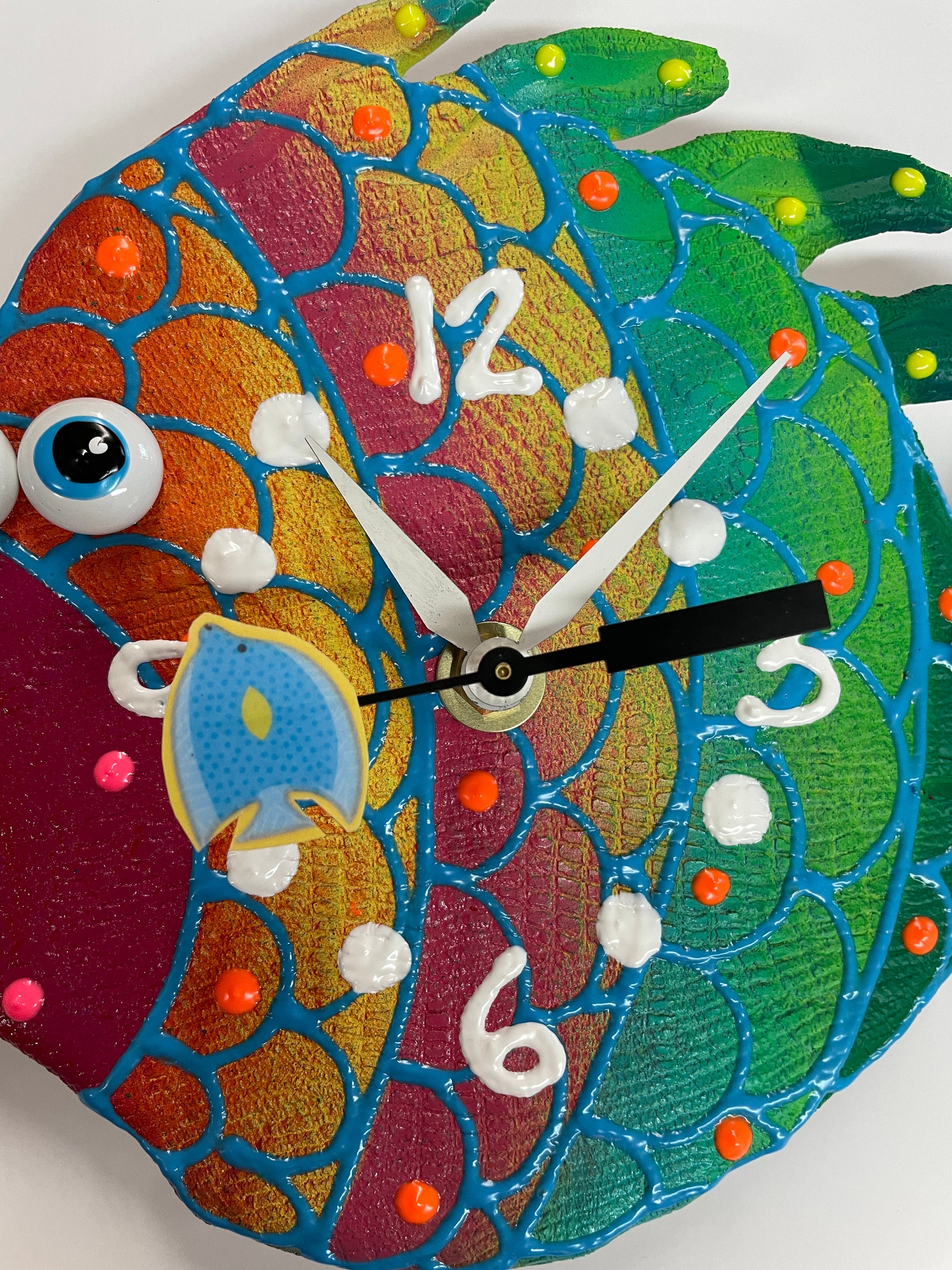 Fish Wall Clock Blowfish Clock,Wall Art Beach House Wall art nautical ...