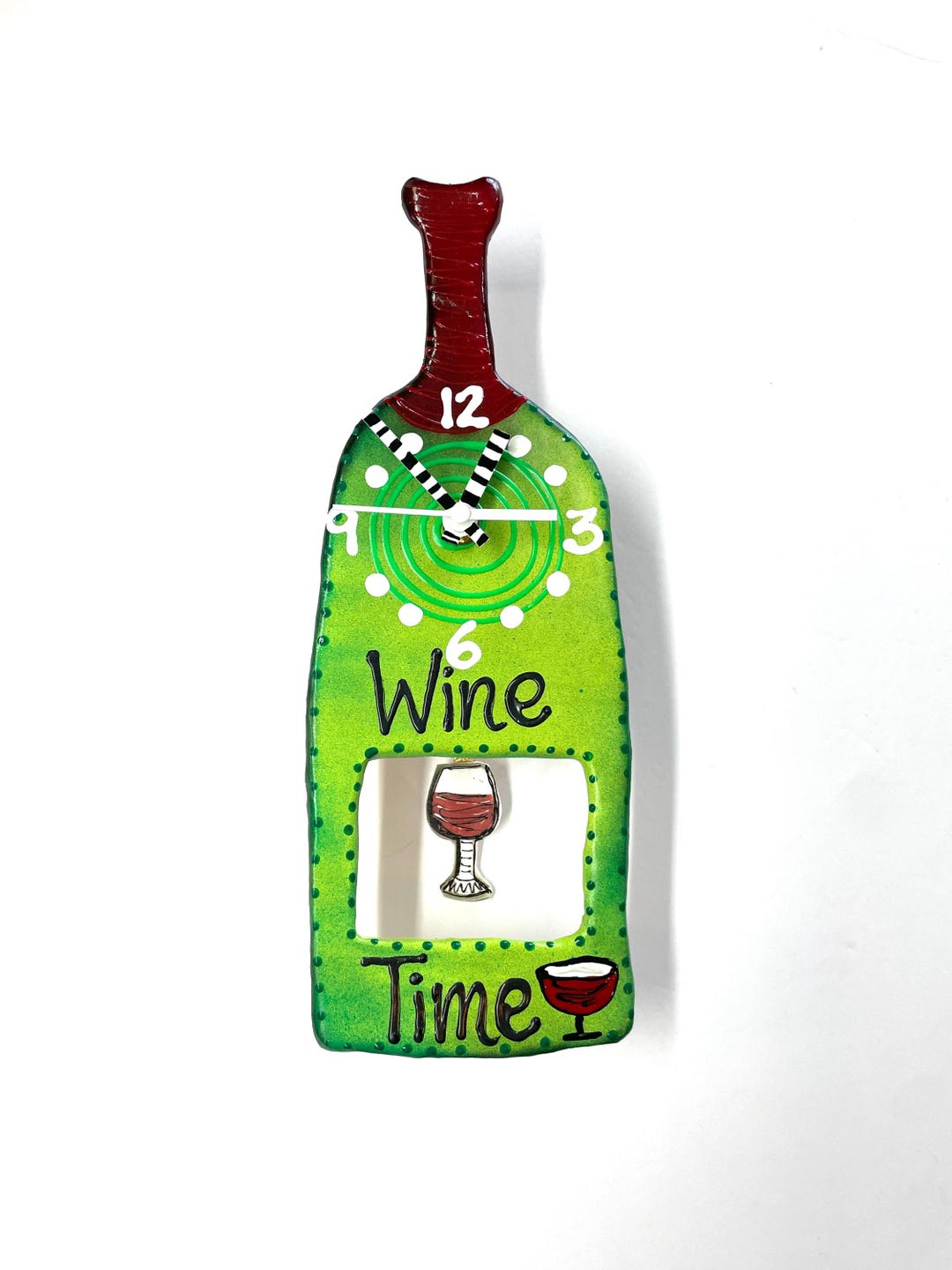Wine Bottle Pendulum Wall Clock,wine Time Clock,wine Bottle Clock ...
