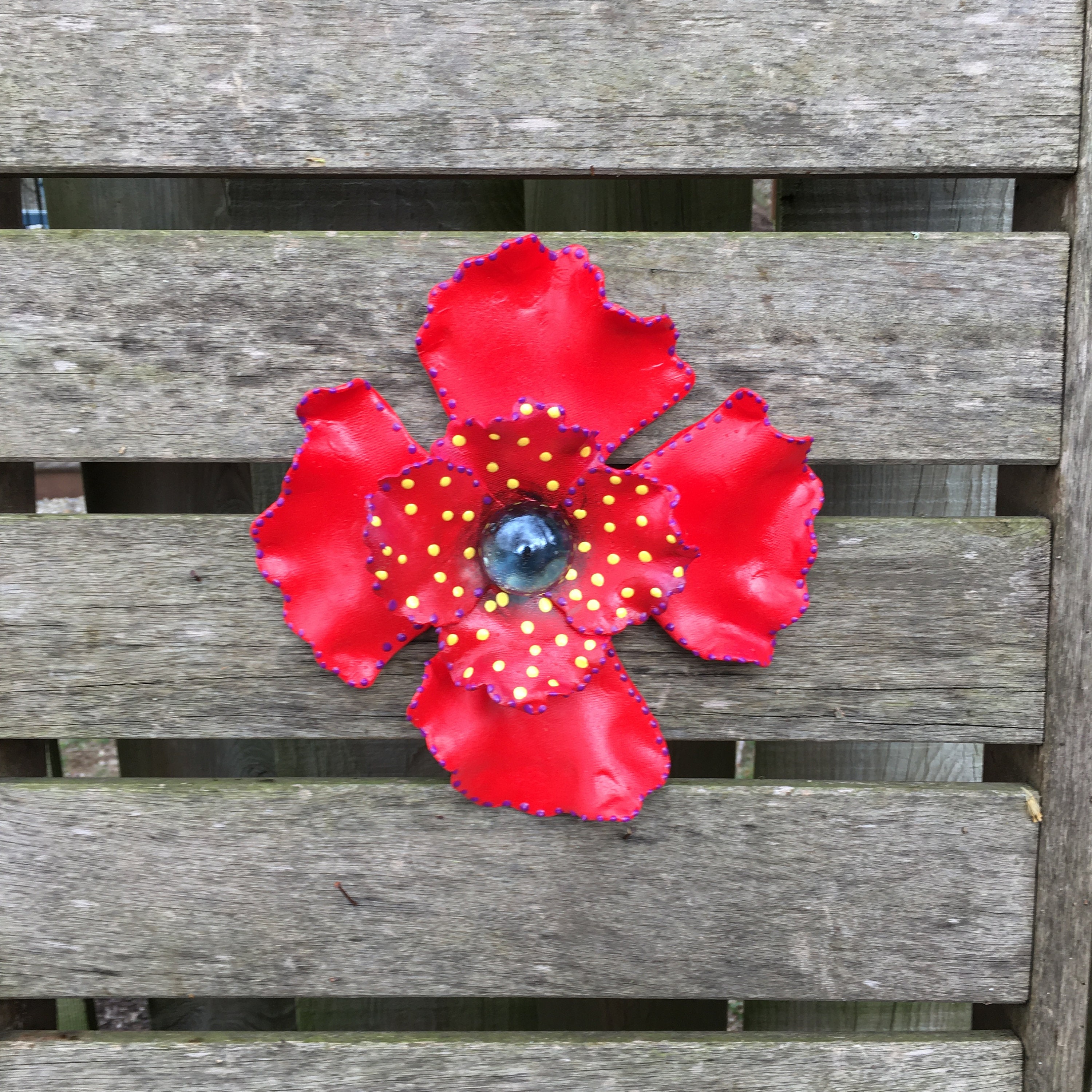 Flowers,Red Fence Flower,Fence Decoration,Patio Decor-Yard art-Flowers ...