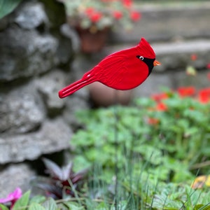 Red Cardinal Garden Yard Bird,red Birds Garden Decor,cardinal Plant ...
