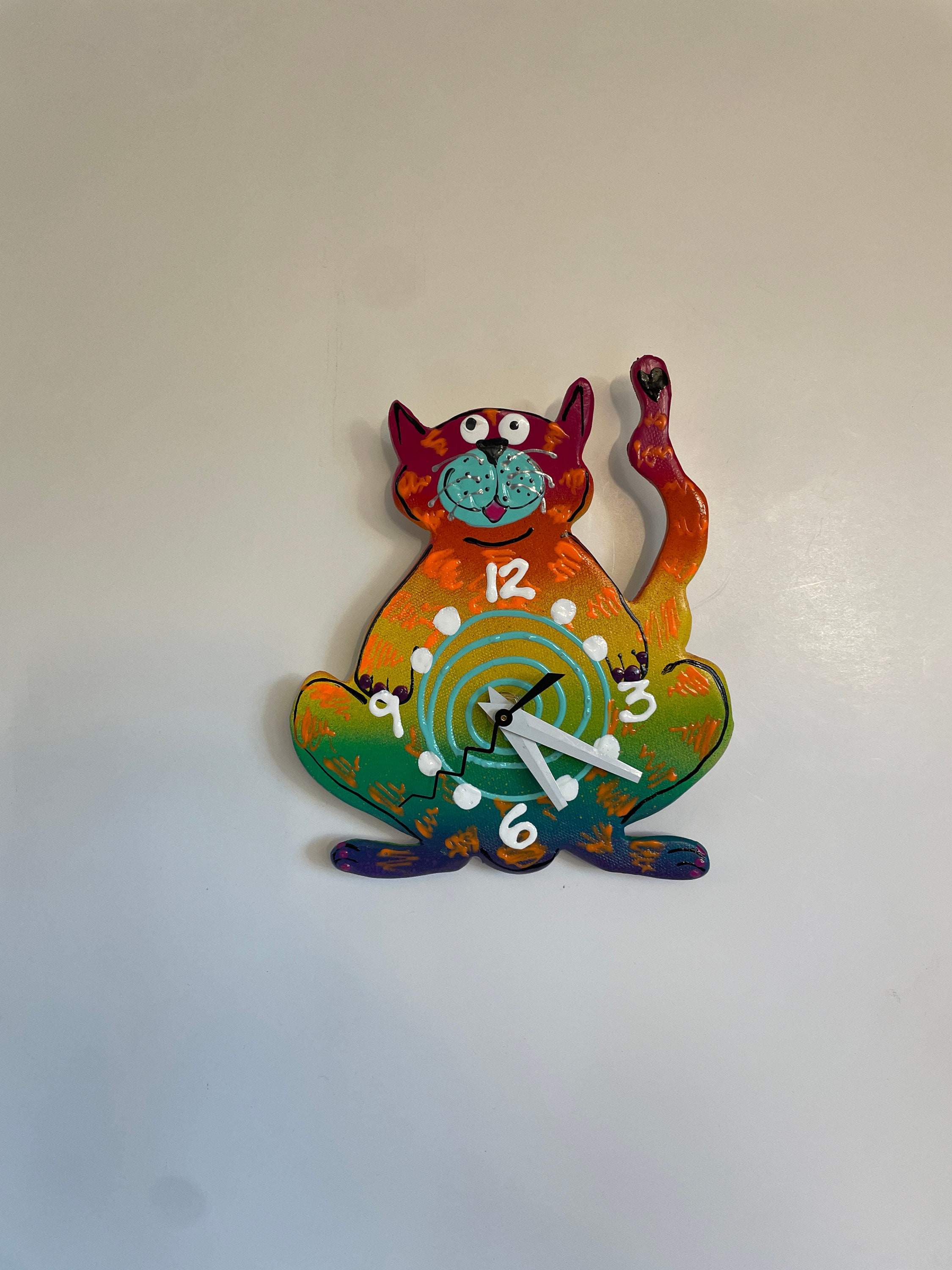 Kitty Clock,Cat Lover Gift,Cat Wall Clock,KIDS Clock,Kitty Cat Clock ...