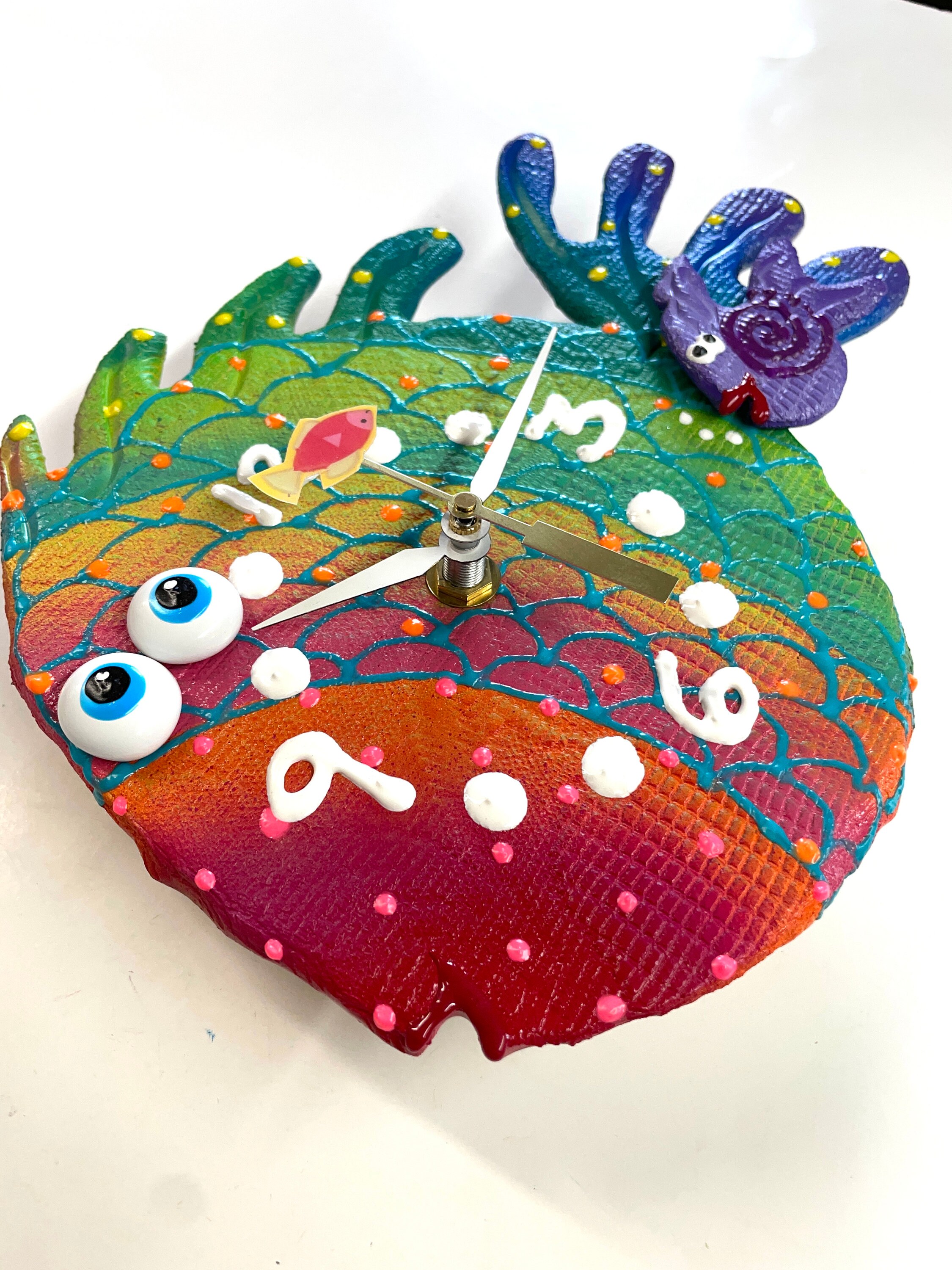 Fish Wall Clock Blowfish Clock,Wall Art Beach House Wall art nautical ...