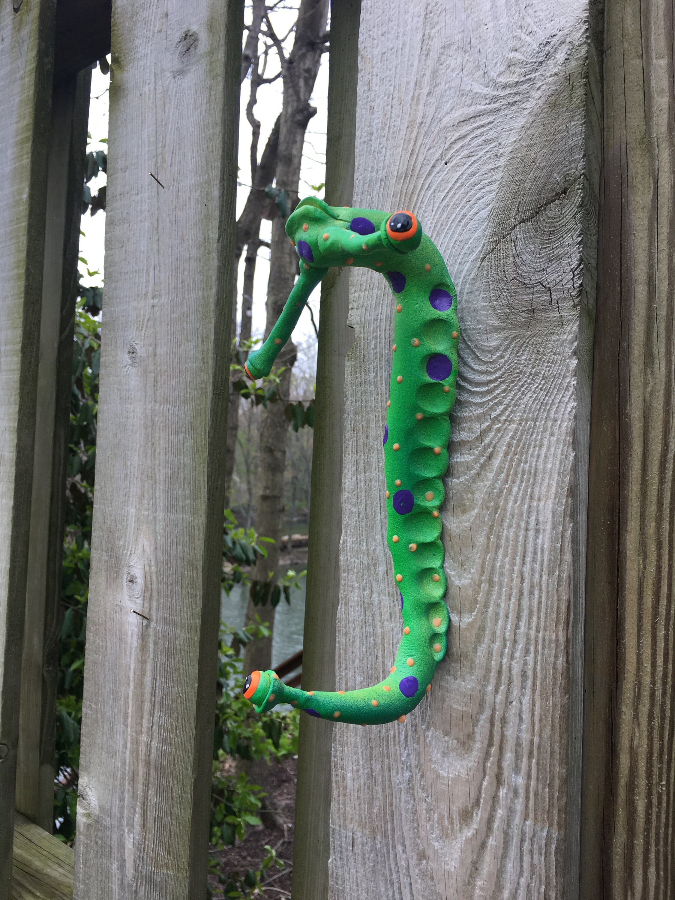 Sea Slug,Green Ceramic Sea Slug ,Fence Wall Decor-Yard art-Indoor or ...