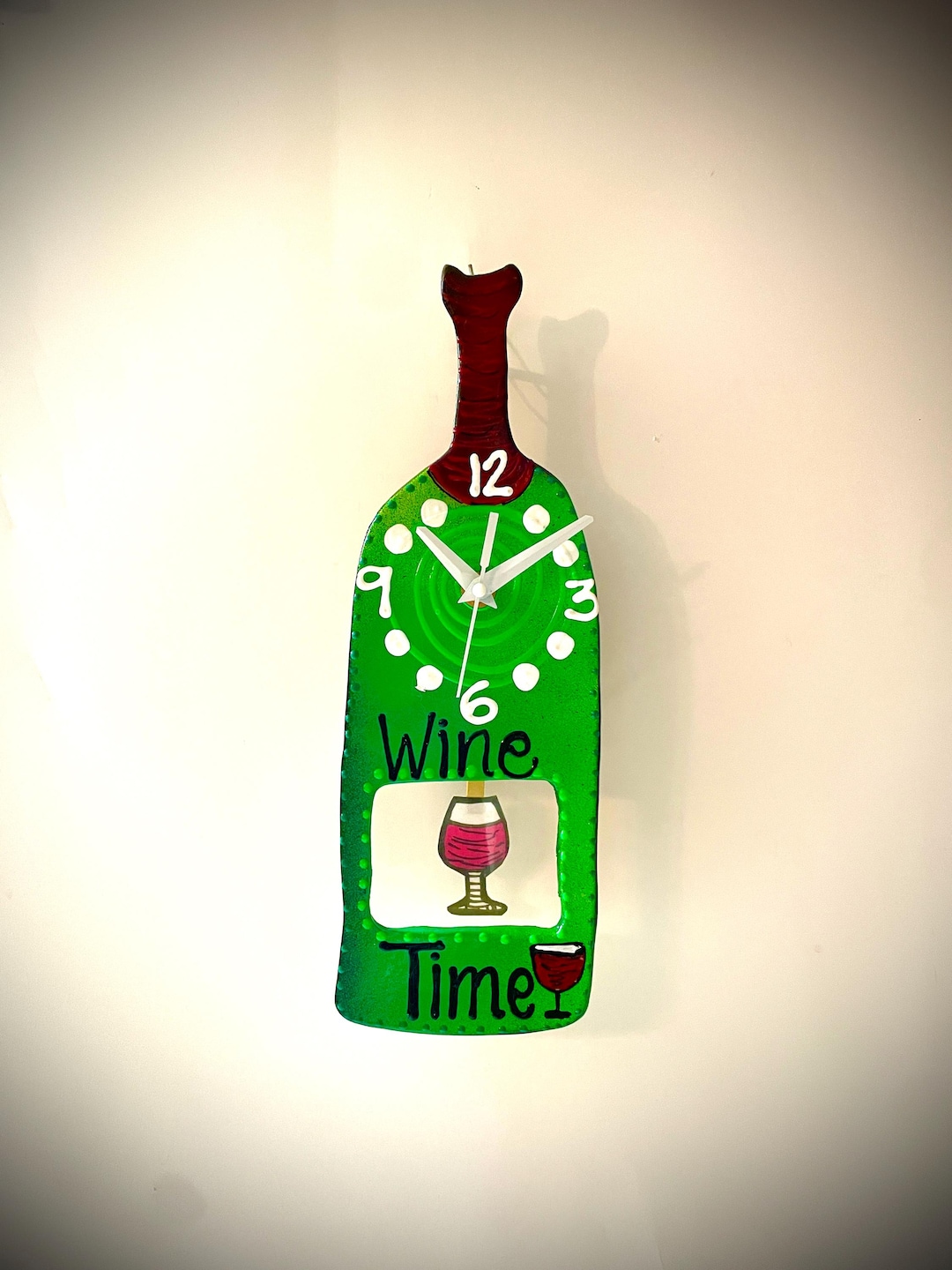 Wine Bottle Pendulum Wall Clock,wine Time Clock,wine Bottle Clock ...