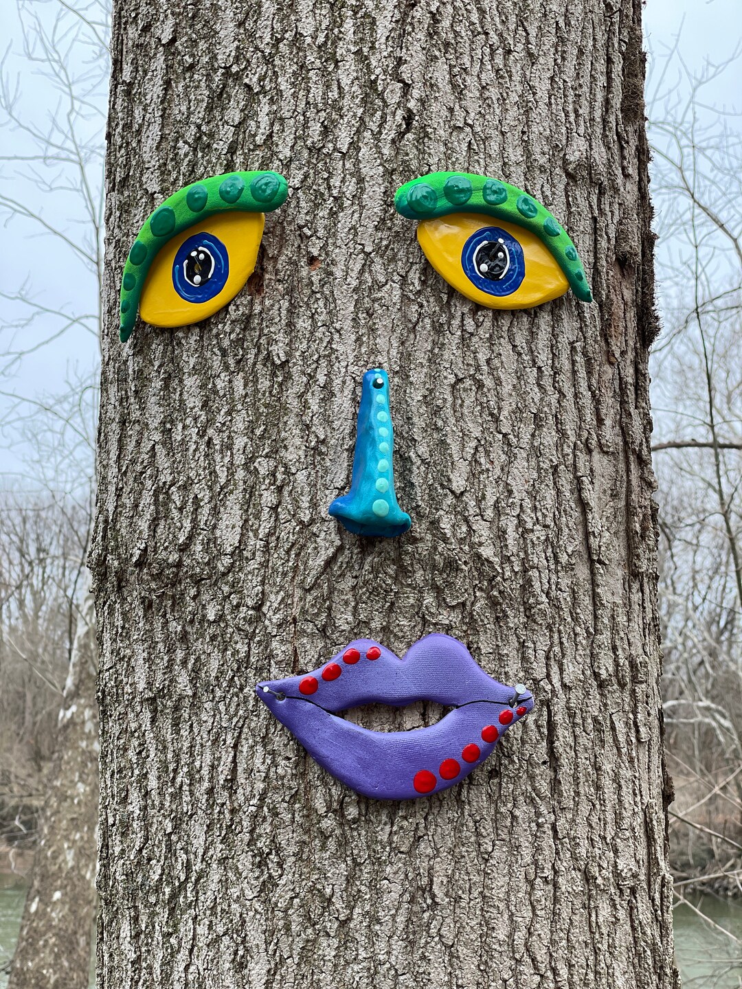 Tree Face,tree Decor, Gift Ideas,garden Art Tree Art Outdoor Decor Yard ...