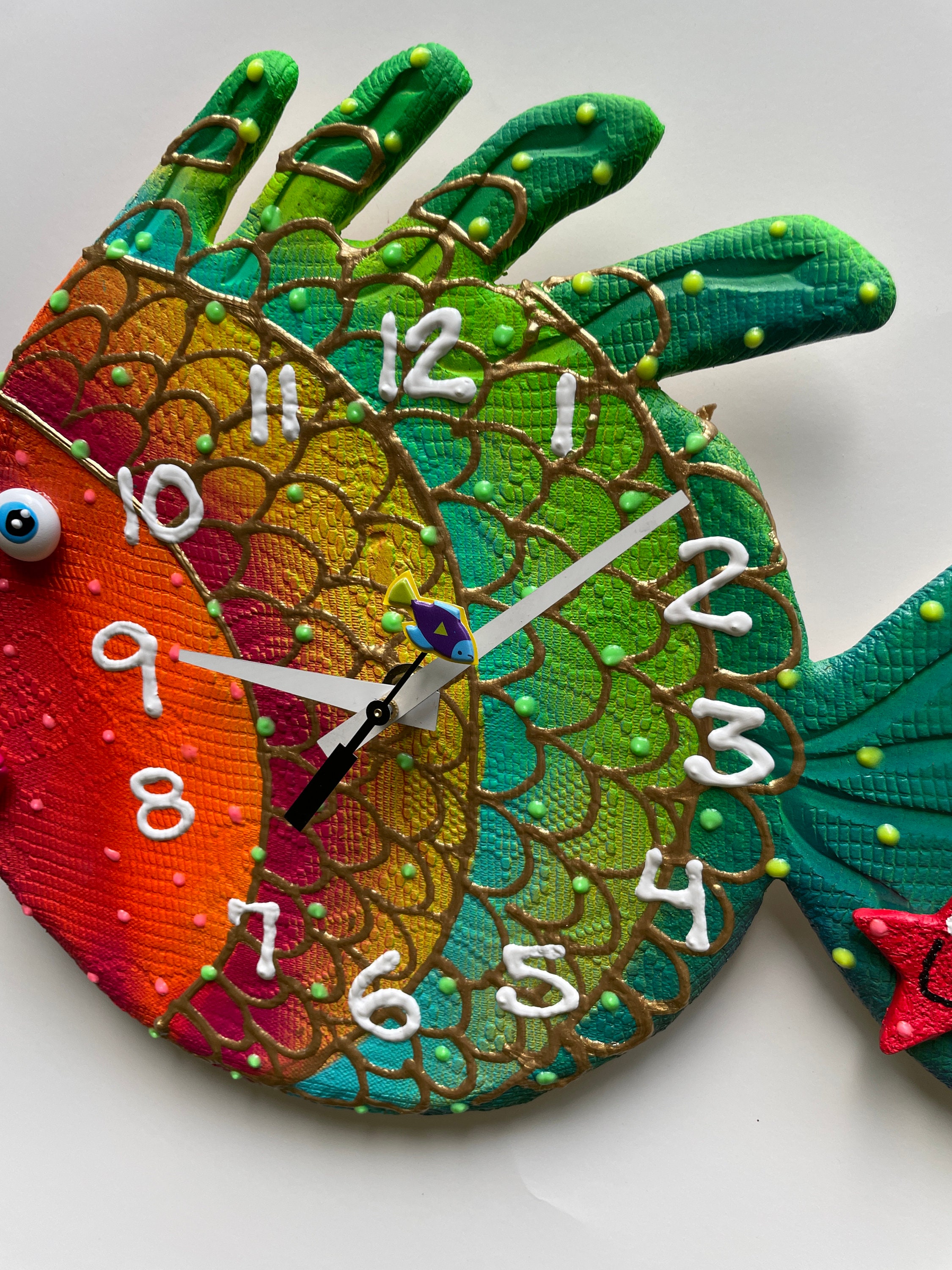 Clock, Blowfish Clock, Unique wall Clock,Under the Sea, Ocean, Under ...