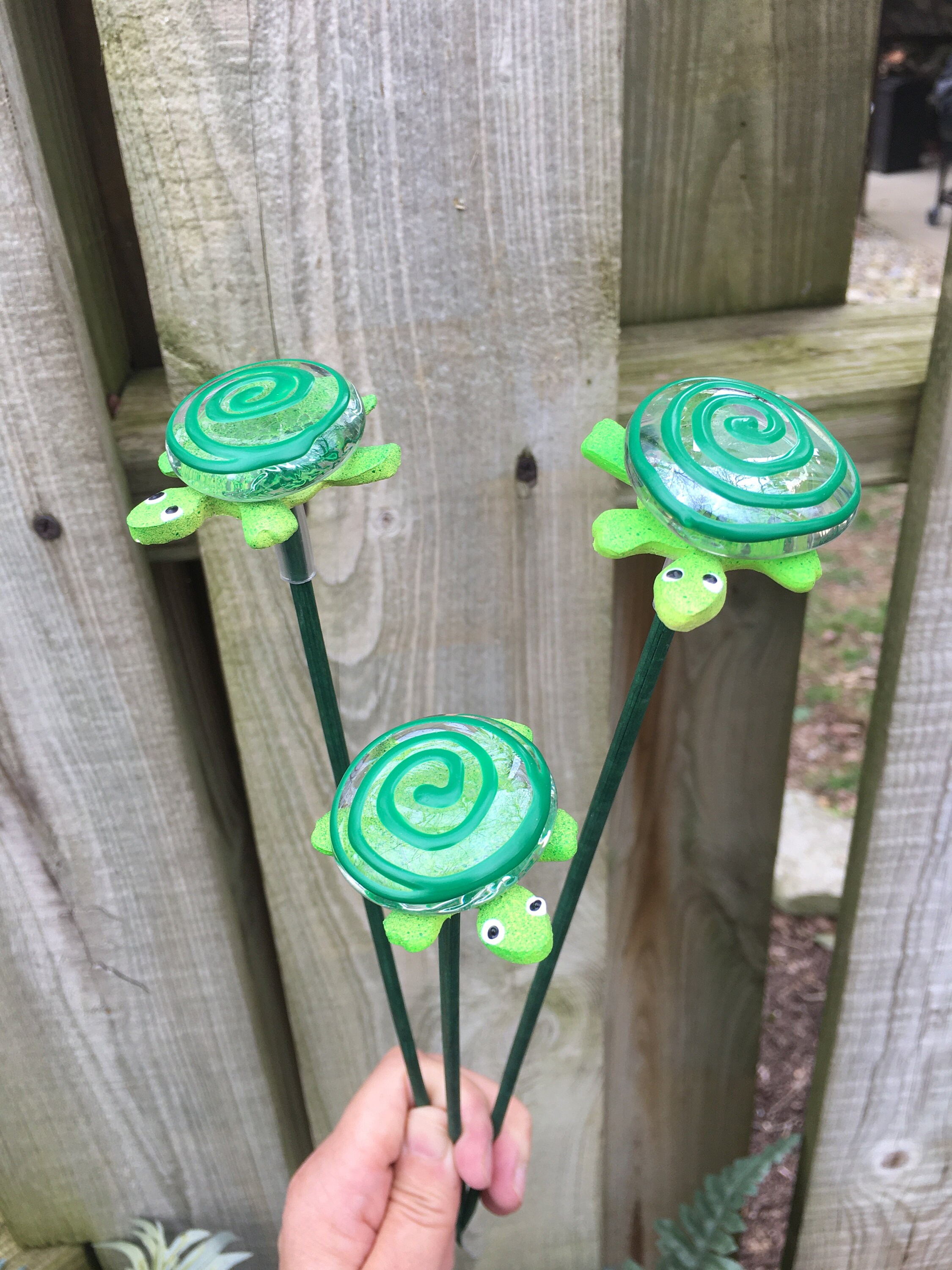 Sea Turtle Garden Stakes, 3 Sea Turtle Garden Stakes,Potted plants ...