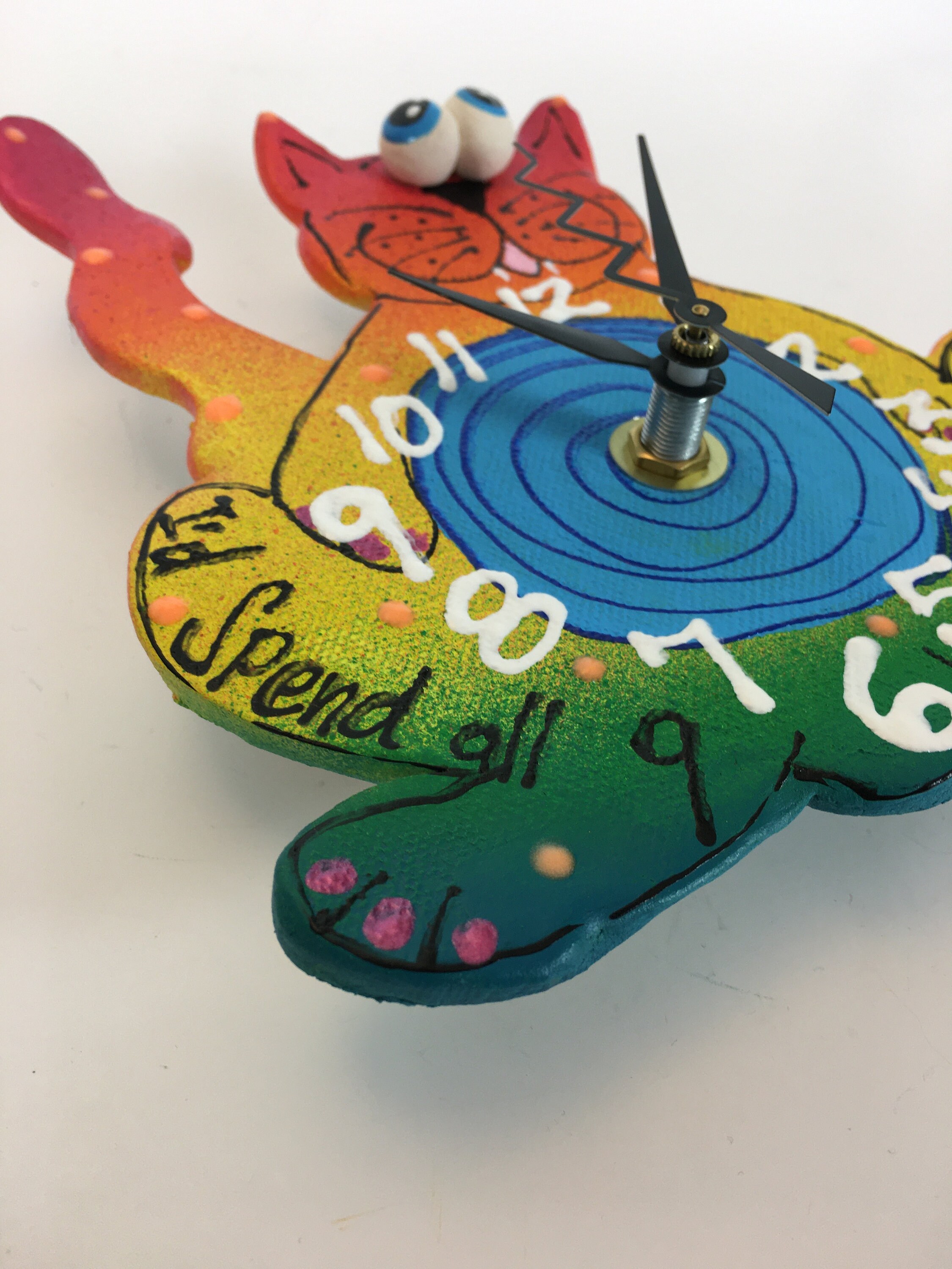 Kitty Clock,Cat Lover Gift,Cat Wall Clock,KIDS Clock,Kit Cat Clock ...