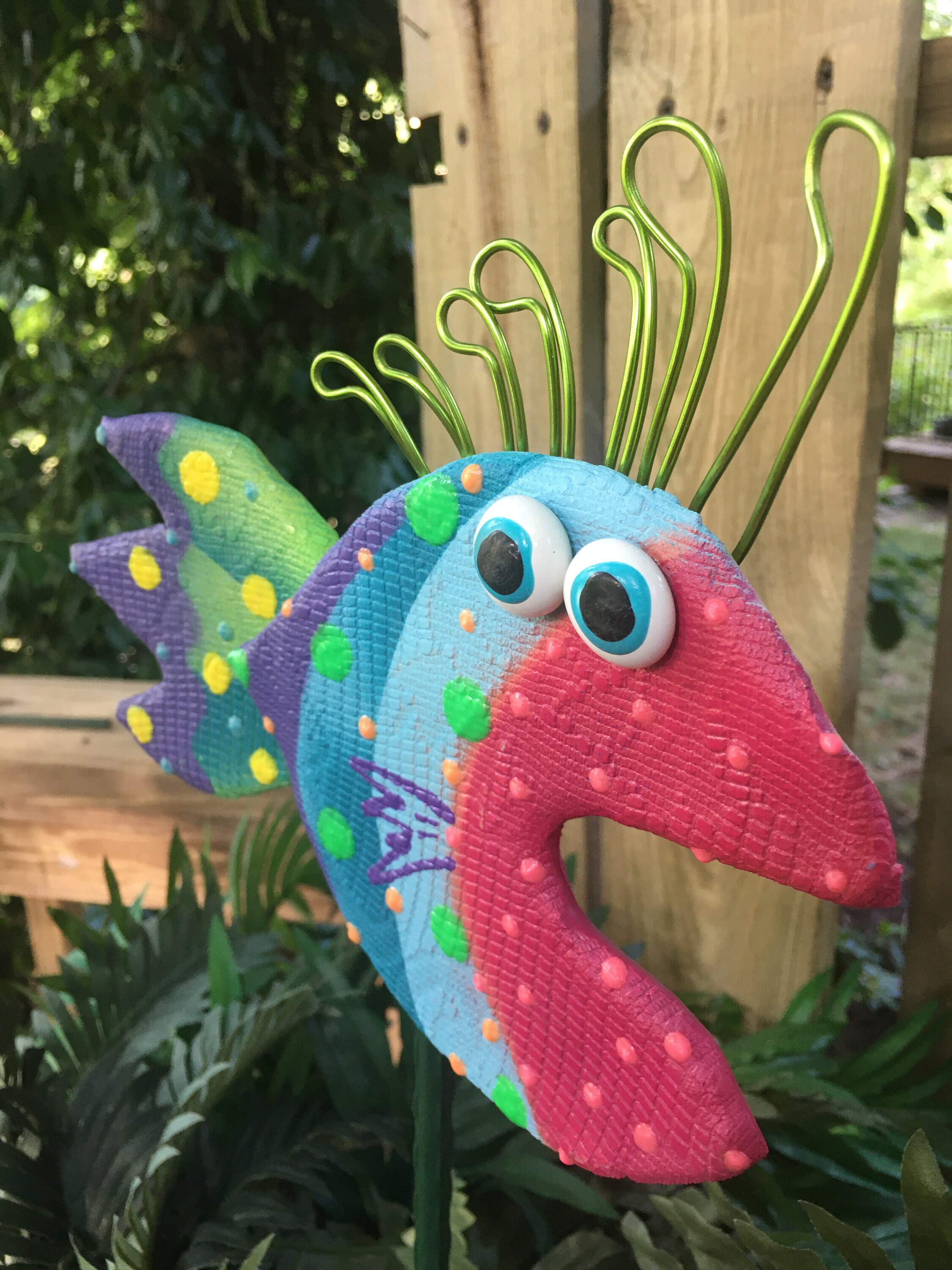 Fish Garden Stake, Garden Stakes,Potted plants,Lawn decor,Outdoor ...