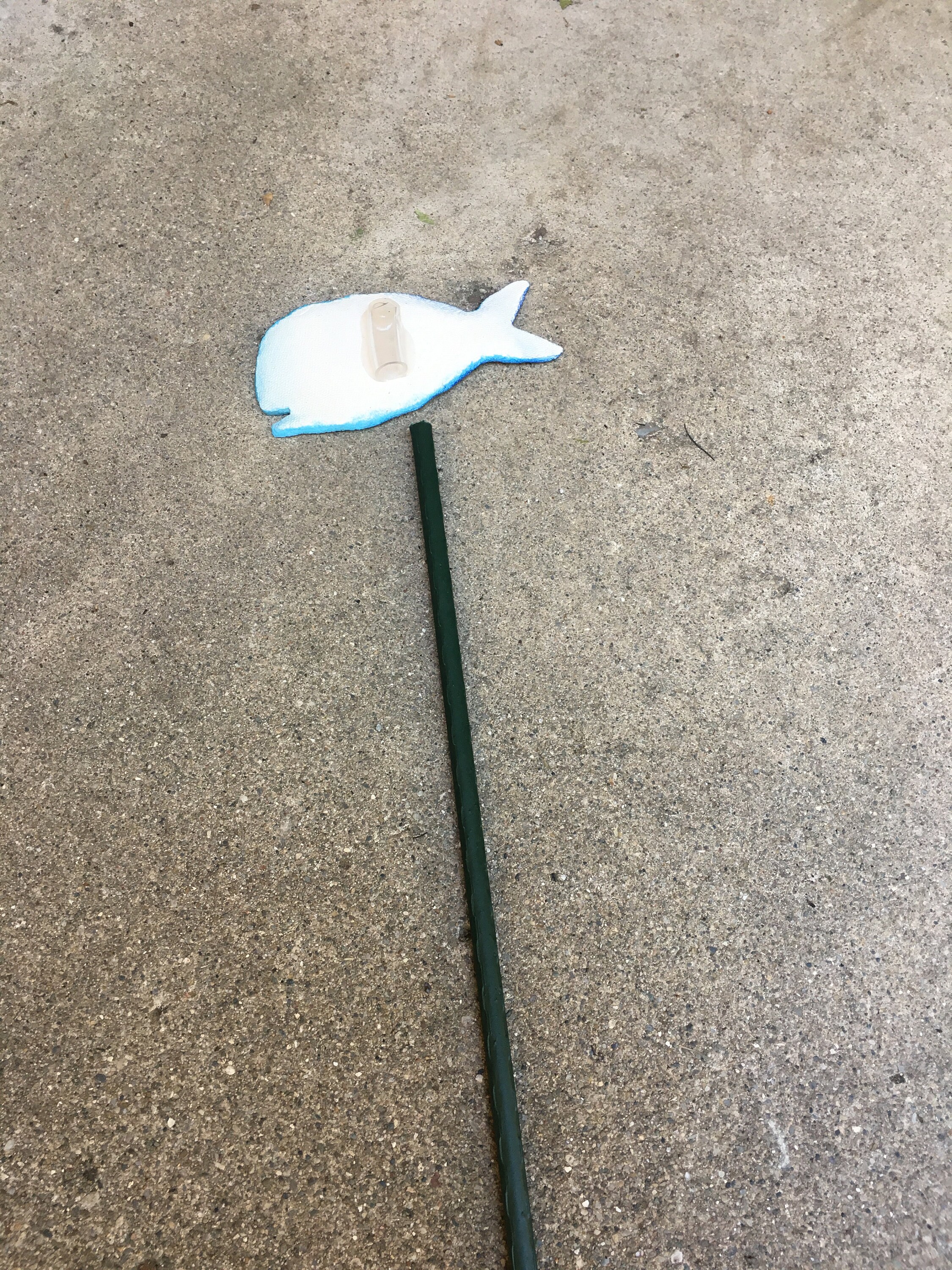 School of Blue Fish Garden Stakes,Set of Three Fish Garden Stakes ...