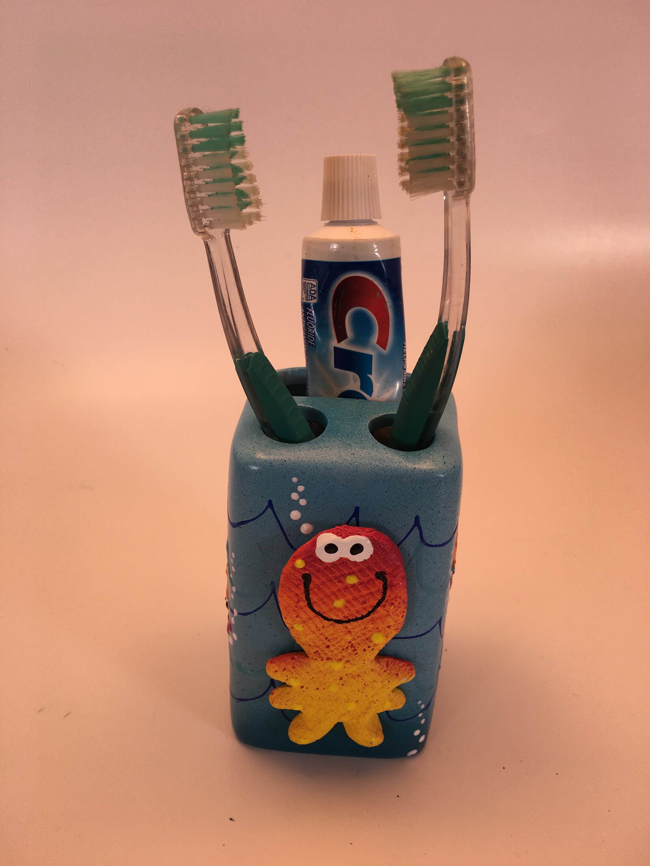 Ceramic Toothbrush Holder, Bathroom Decor, Beach Theme, Underwater Fish ...