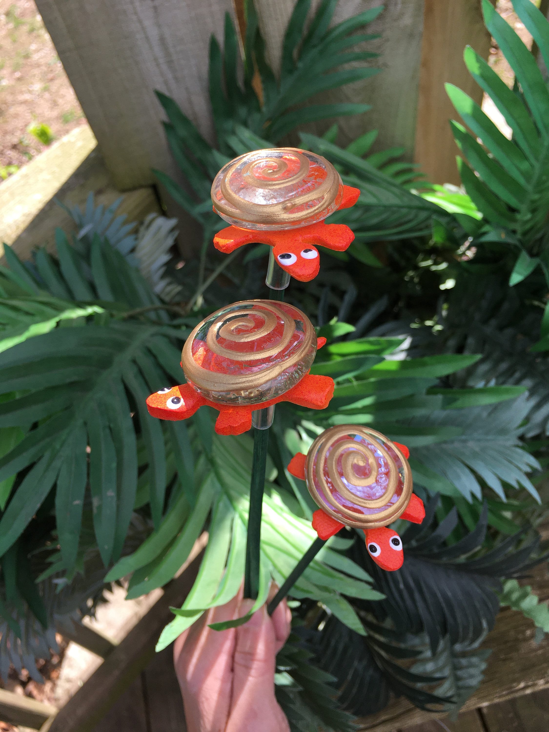 Sea Turtle Garden Stakes, 3 Sea Turtle Garden Stakes,Potted plants ...