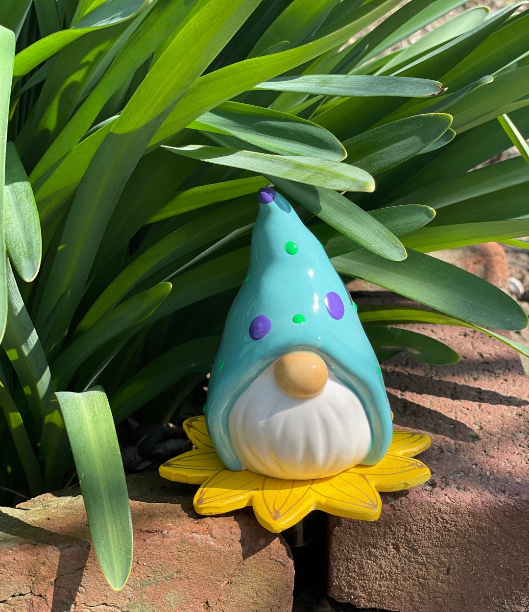 Garden Gnome Decor Yard Art Handmade Garden Gnome Fairy Outdoor Statue ...