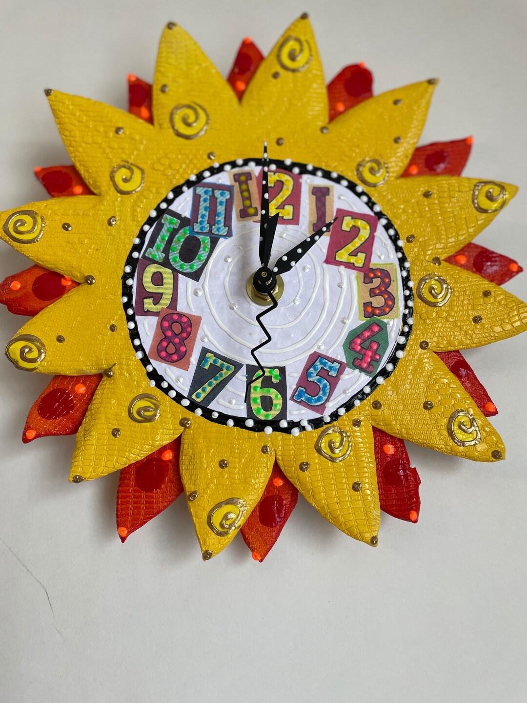 Here Comes the Sun Clock Whimsical Sunshine Clock Sun Clock - Etsy