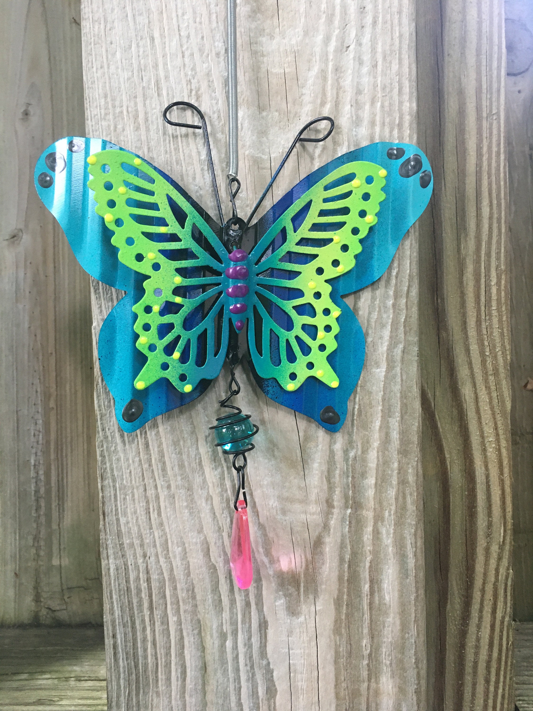 Hanging Butterfly Garden Suncatcher,Hanging suncatcher,Garden Decor ...