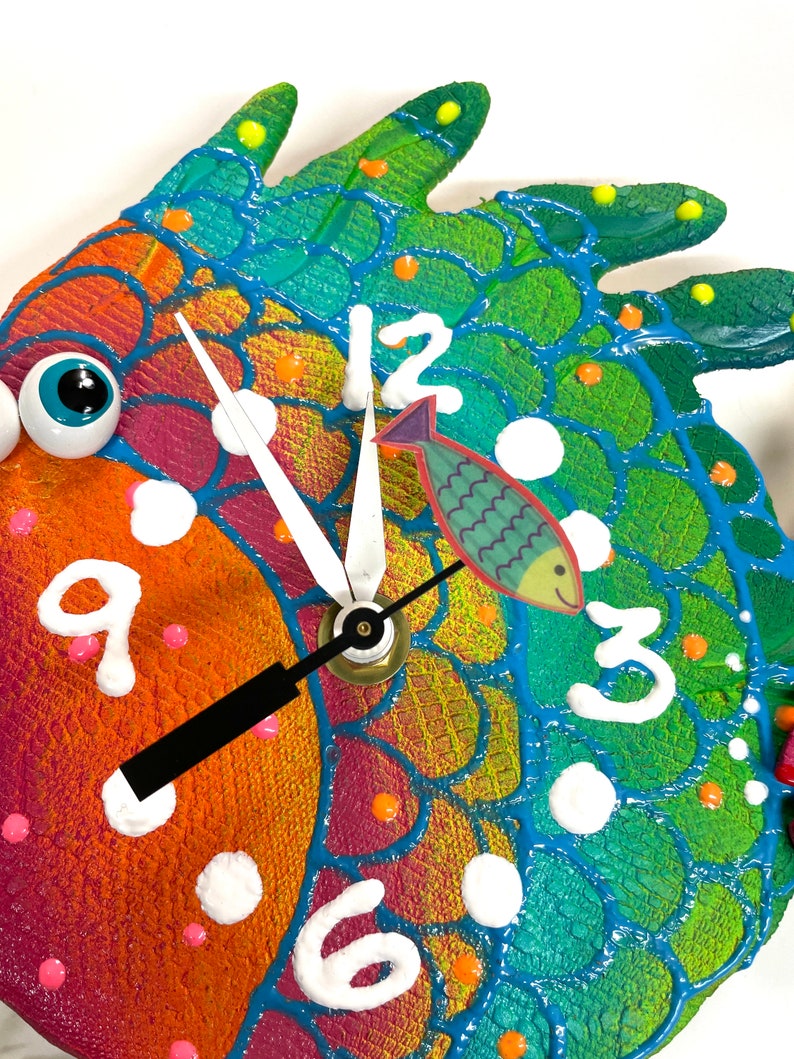 Fish Wall Clock Blowfish Clockwall Art Beach House Wall Art - Etsy