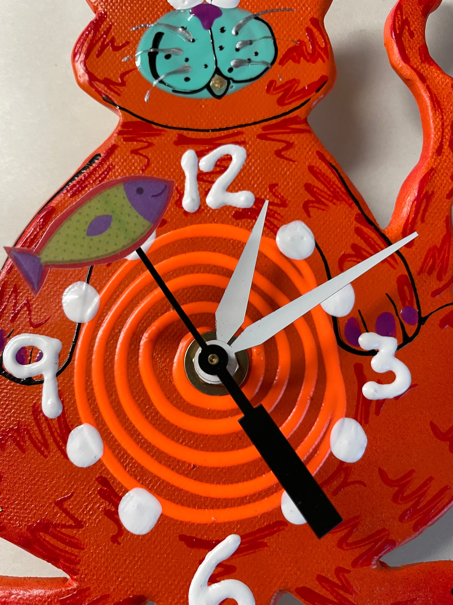 Kitty Clockcat Lover Giftcat Wall Clockkids Clockkit Cat - Etsy