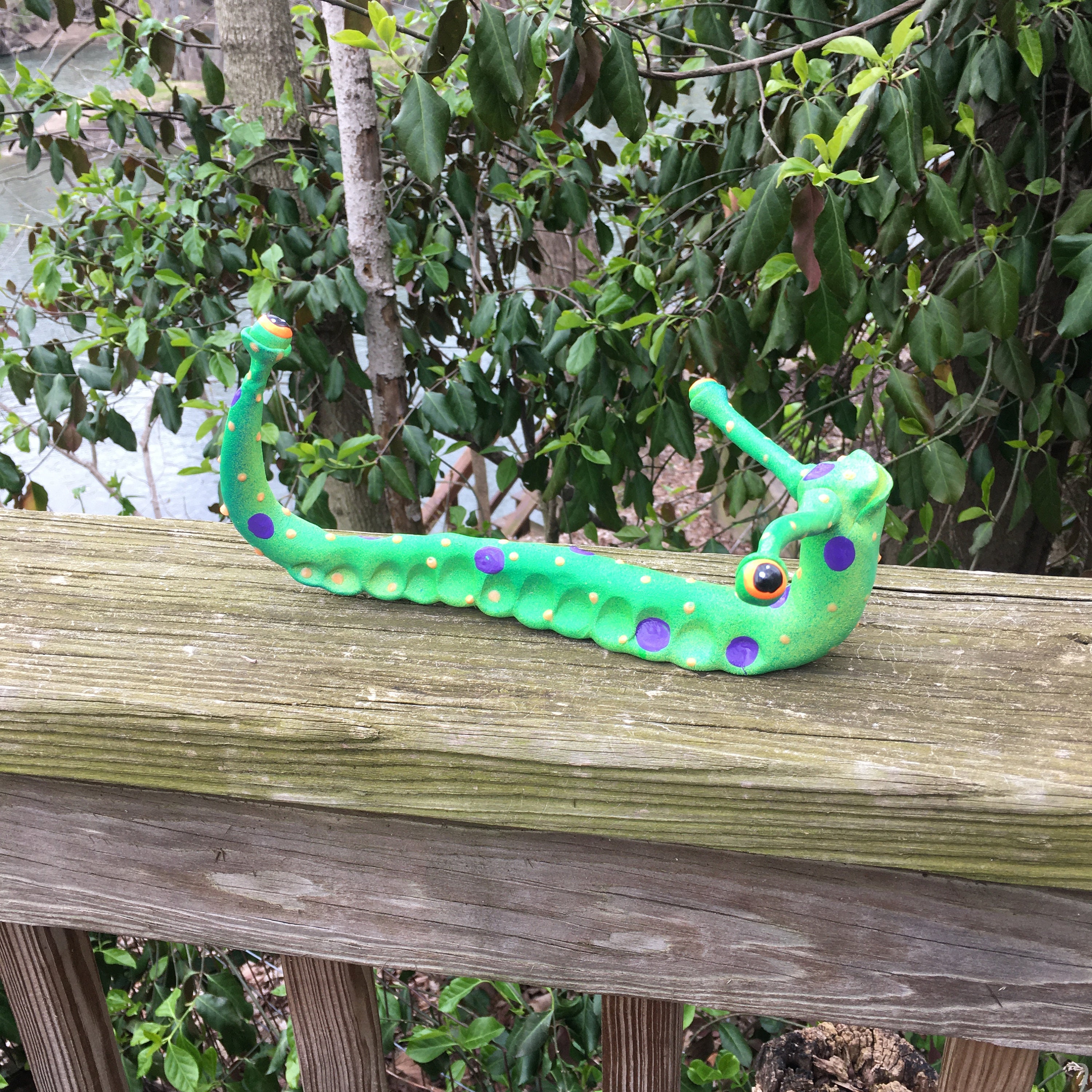 Sea Slug,Green Ceramic Sea Slug ,Fence Wall Decor-Yard art-Indoor or ...