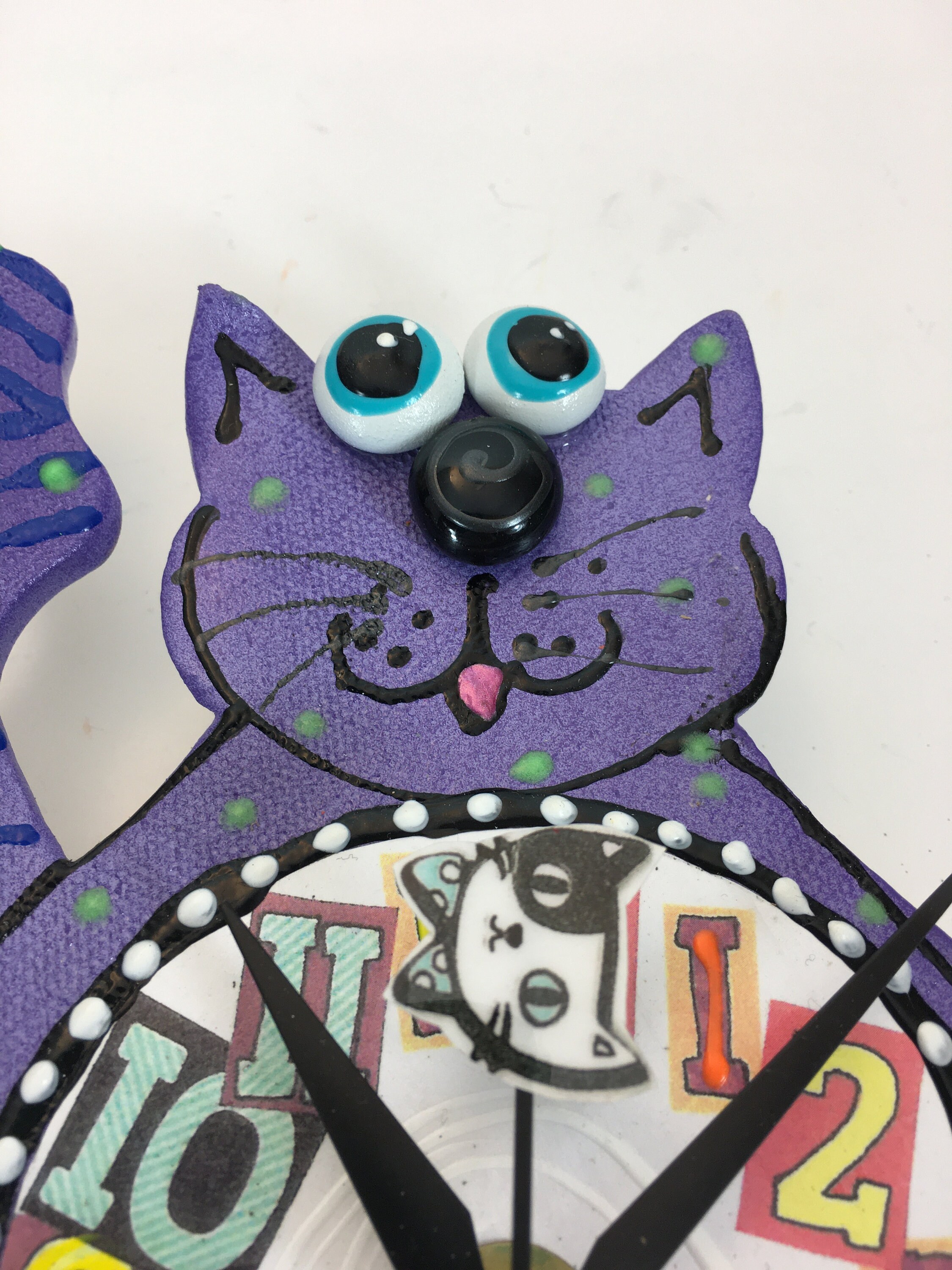 Kitty Clock,Cat Lover Gift,Cat Wall Clock,KIDS Clock,Kit Cat Clock ...