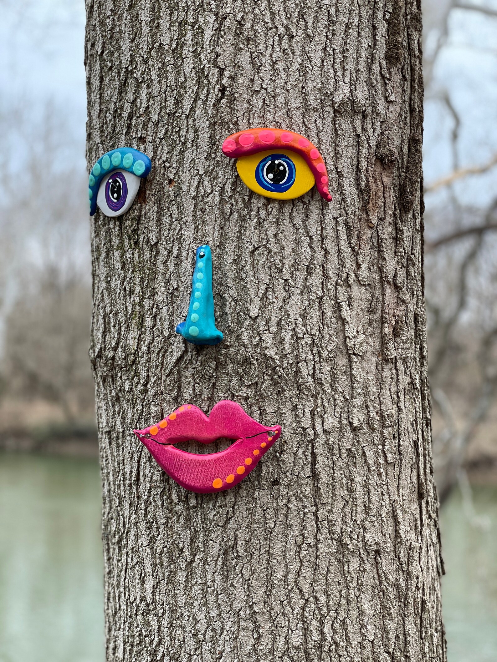 Tree Facetree Decoration Gift Ideas,garden Art Outdoor Decor Yard Art ...
