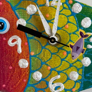 Rainbow Fish Wall Clock Fish ClockNursery Clock Gift | Etsy