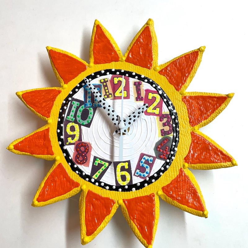 Sun Wall Clock - Etsy