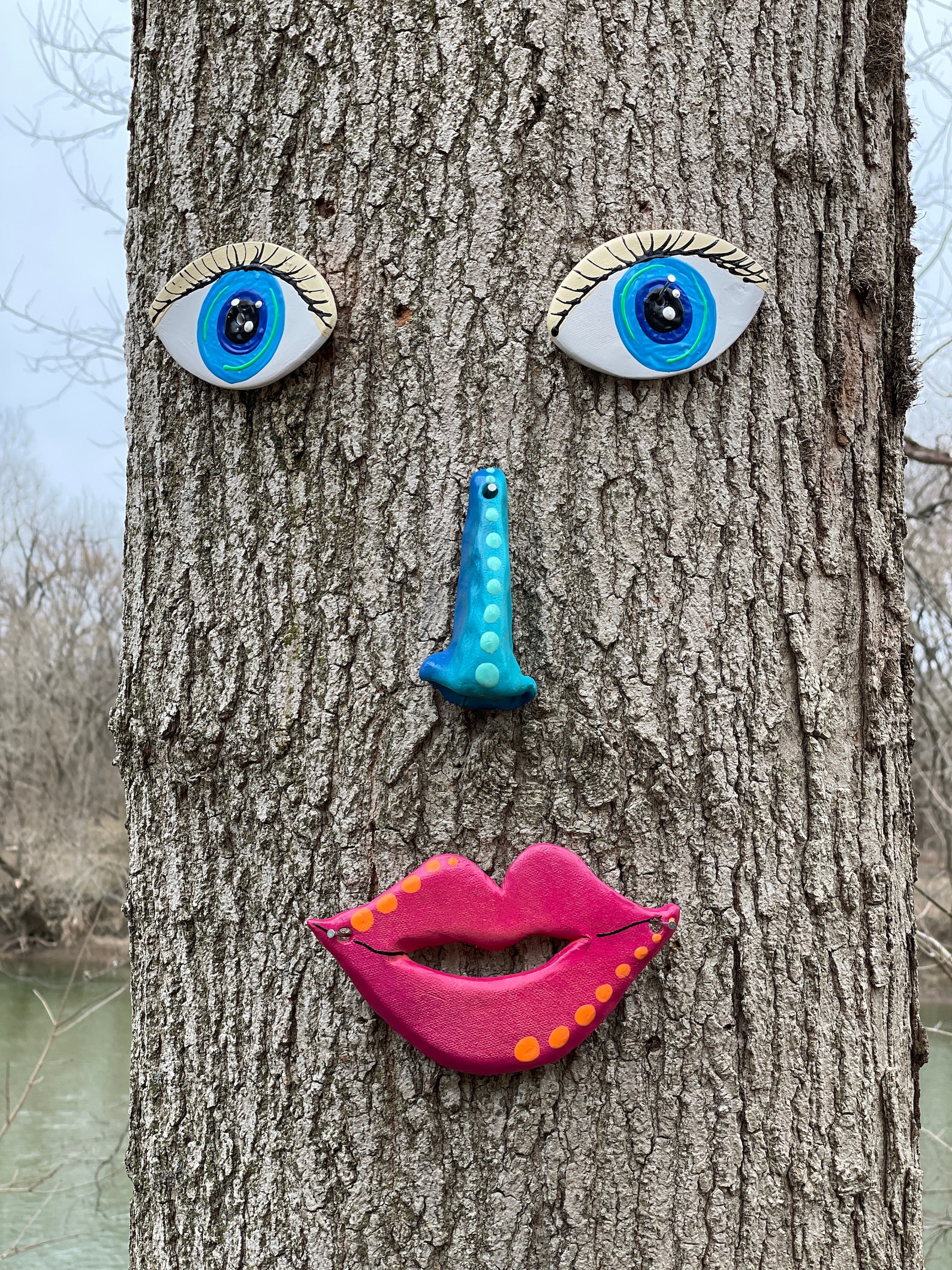 Tree Face,tree Decor, Gift Ideas,garden Art Tree Art Outdoor Decor Yard ...