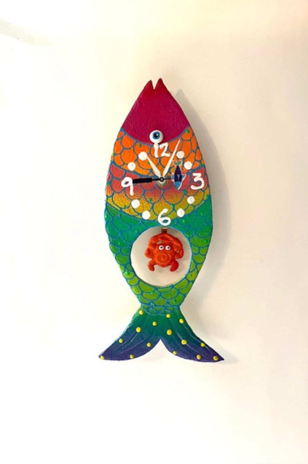 Fish Pendulum Wall Clock, Beach House Decor, Florida Decor, Unique Wall ...
