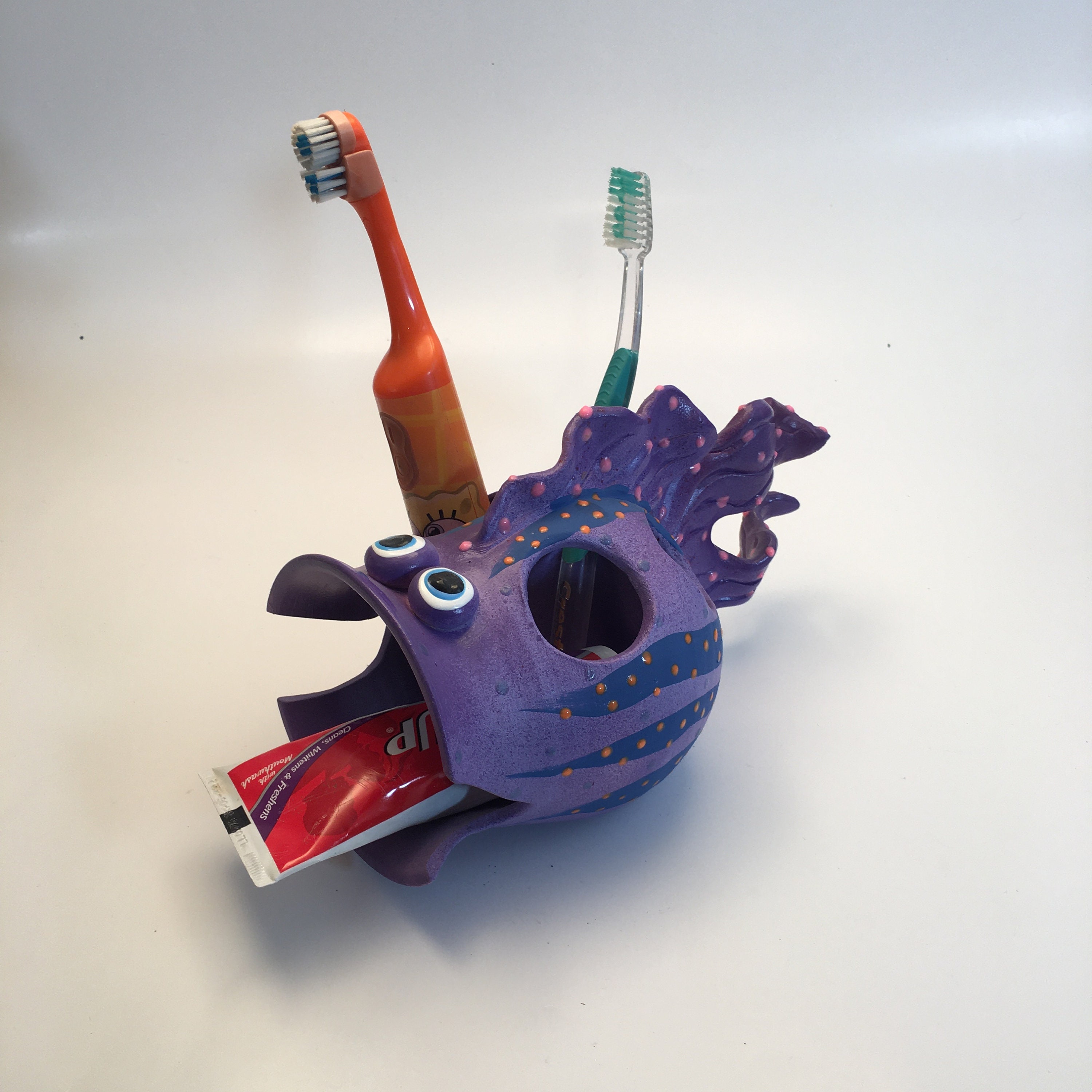Kid's Toothbrush Holder- Girl or Boy-Fish Bathroom Decor,Child ...