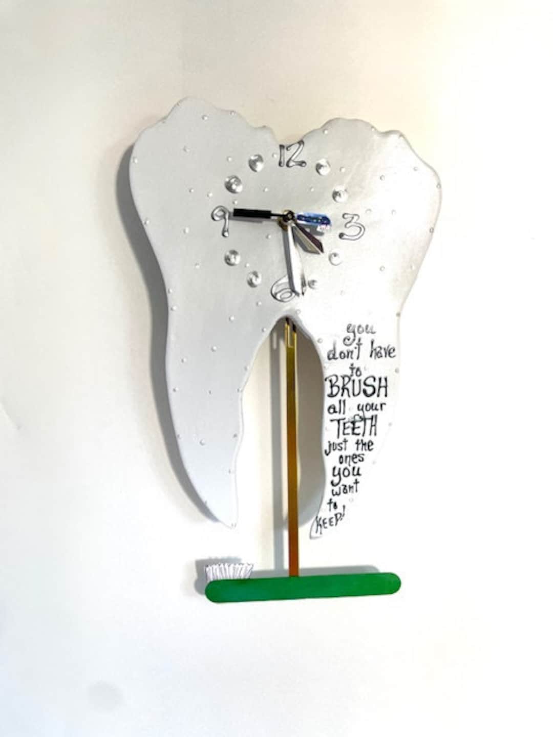 Tooth Pendulum Wall Clock, Dentist Gift, Dentist Office Decor, Gift for ...