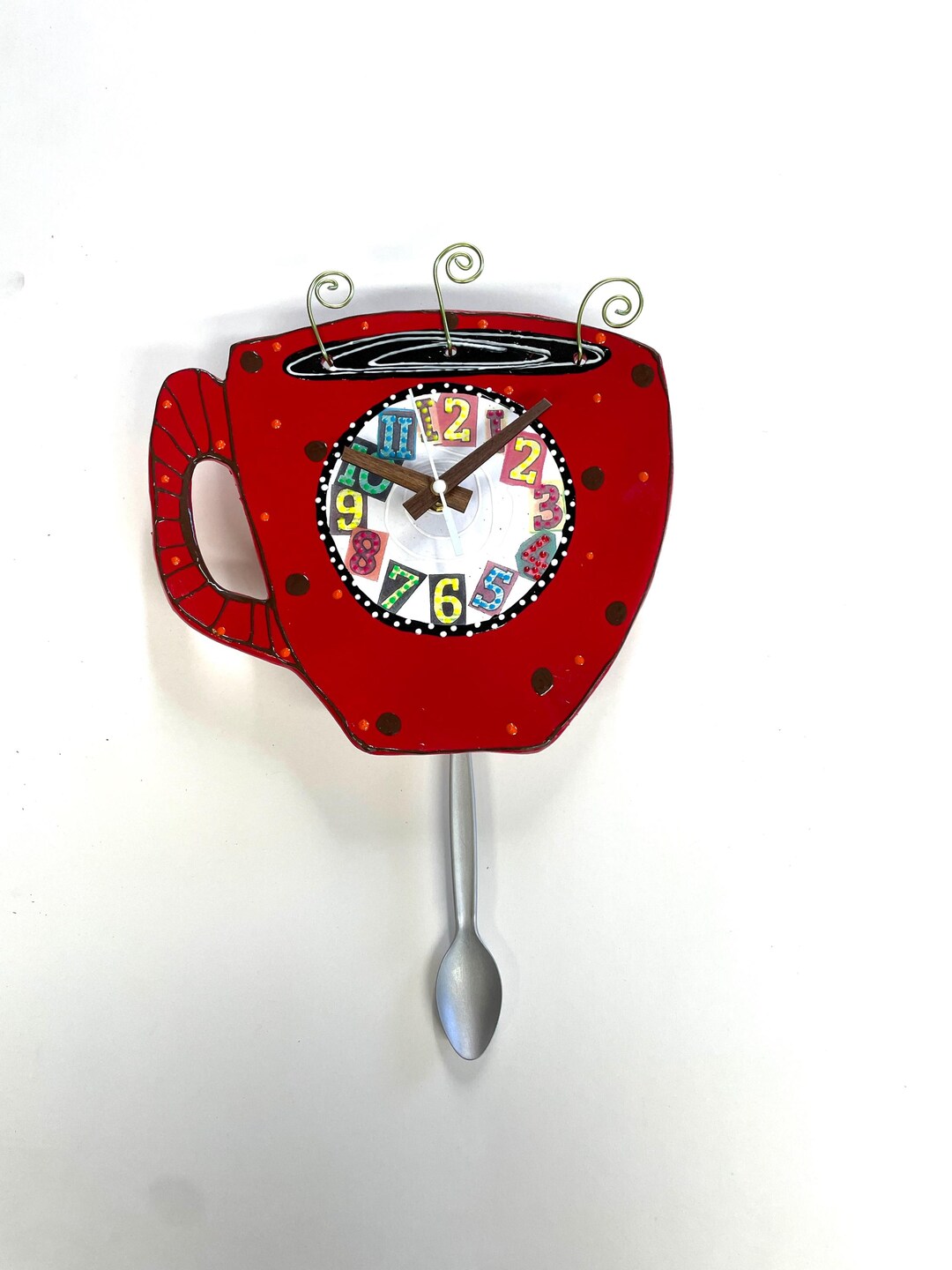 I Love Coffee Pendulum Wall Clock,unique Clock,kitchen Clock,coffee ...