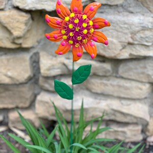 Metal Spring Flower Garden Stakes,set of Five Metal Garden Stakes, Yard ...