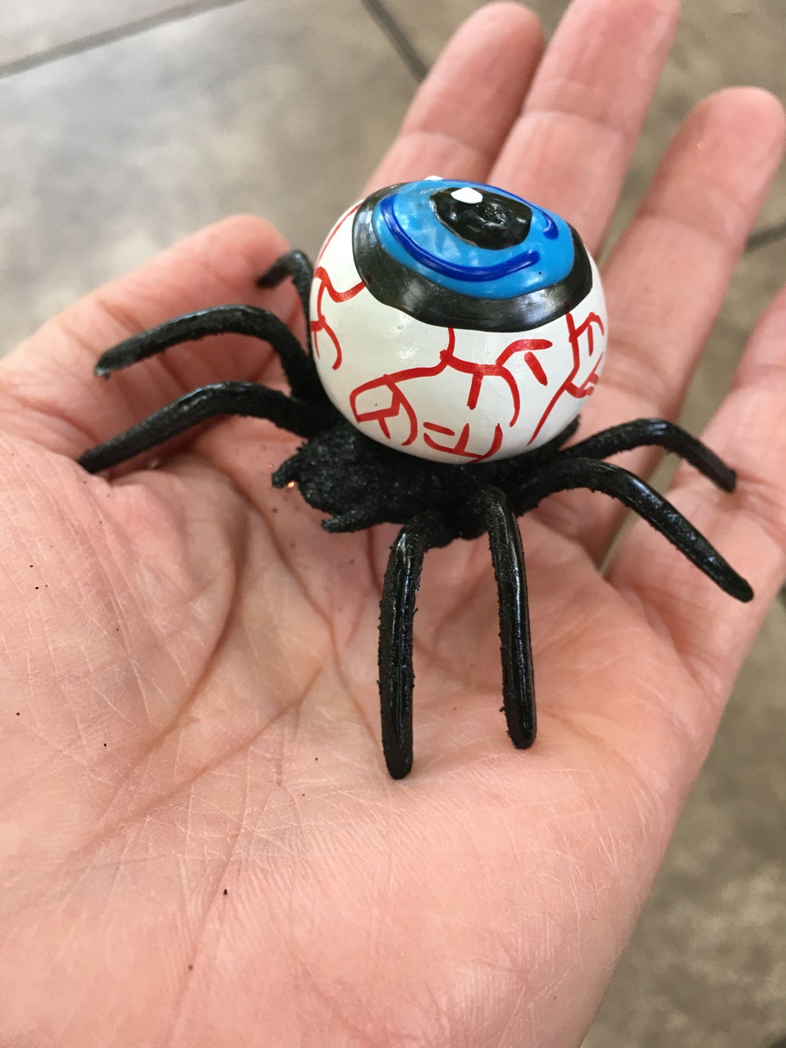 Creepy Spider Art Eyeball Orb Halloween Prop Spider Art Spooky | Etsy