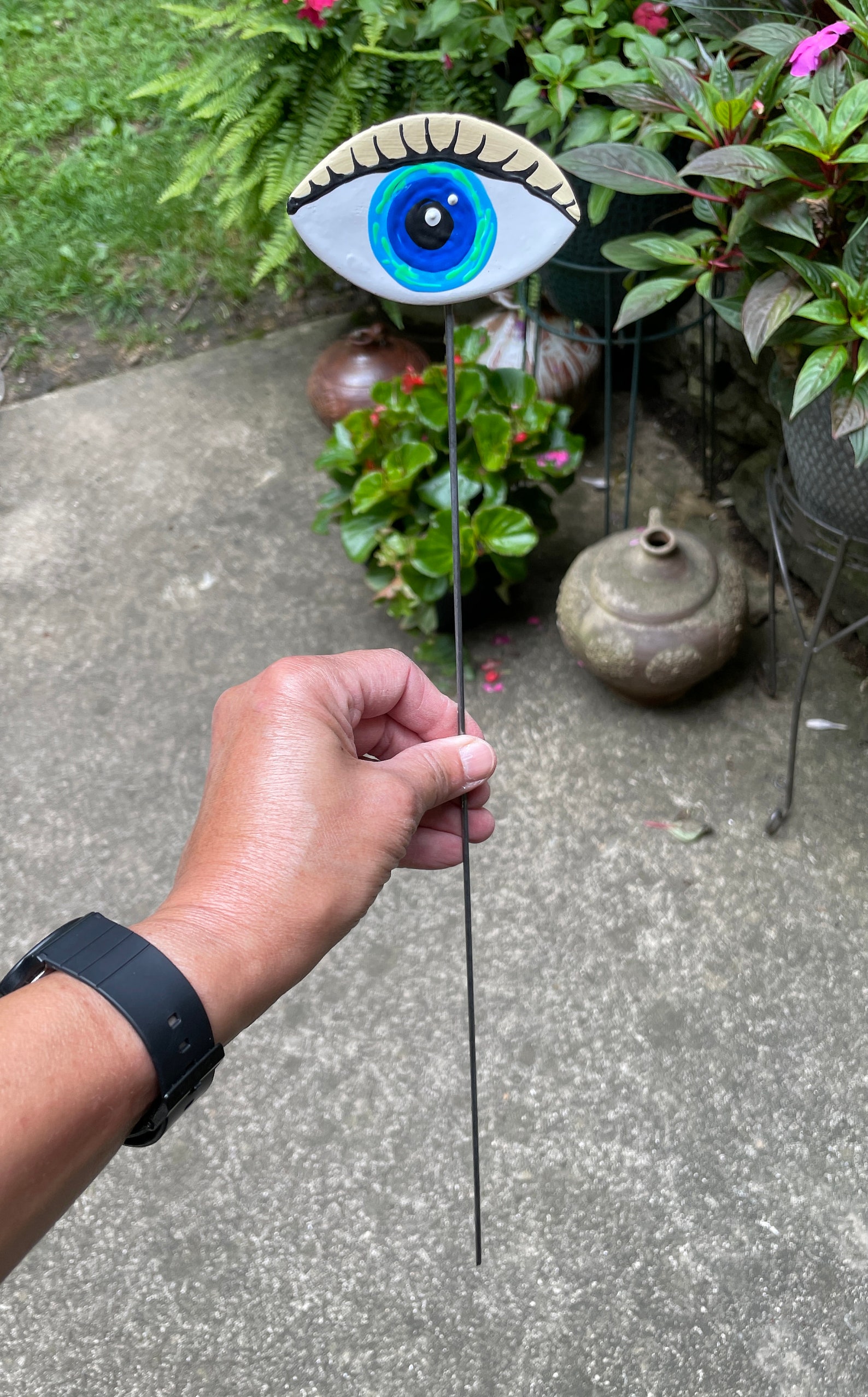 Eye Art Sculpture Garden Stake Eye Doctor Gift Potted Plant - Etsy