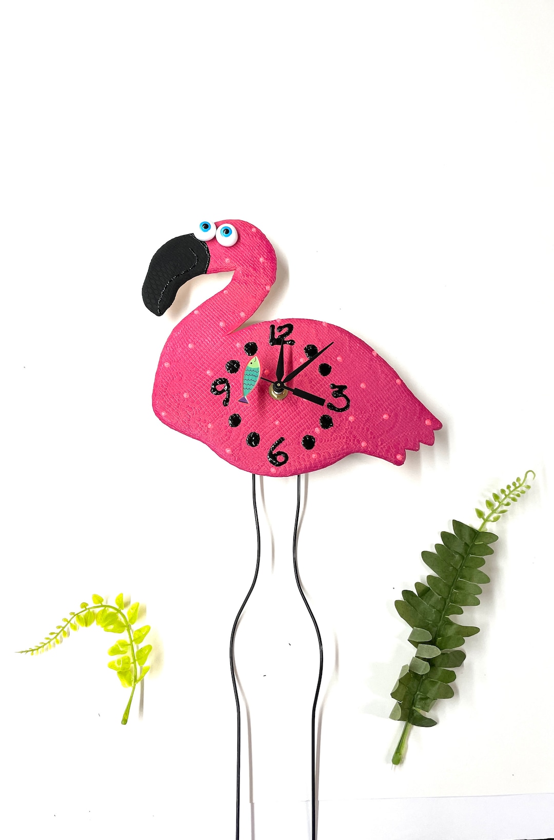 Pink Flamingo Wall Clock Flamingo Gifts Bird Lover Gift Flamingo Clock ...