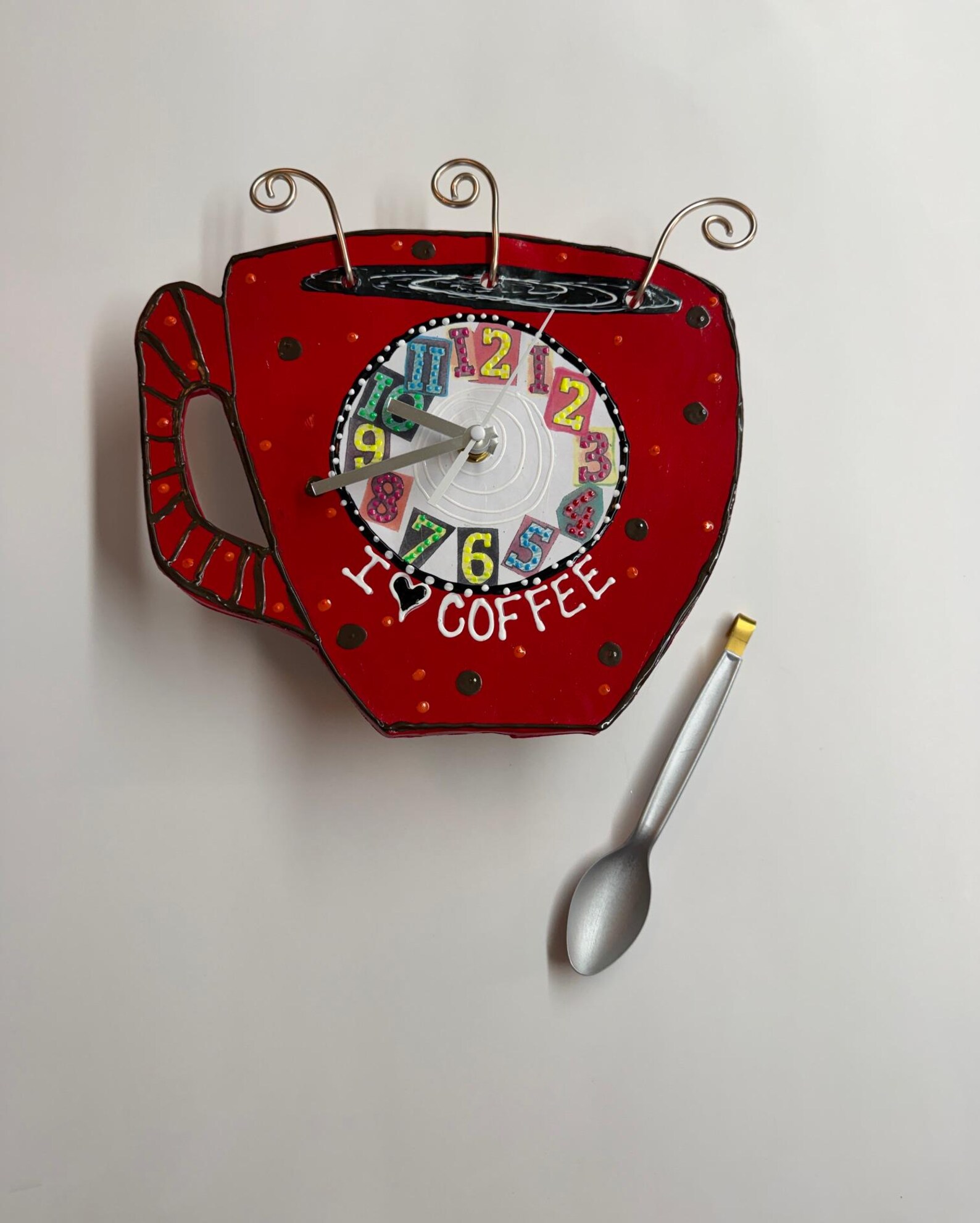 I Love Coffee Pendulum Wall Clock,unique Clock,kitchen Clock,coffee ...