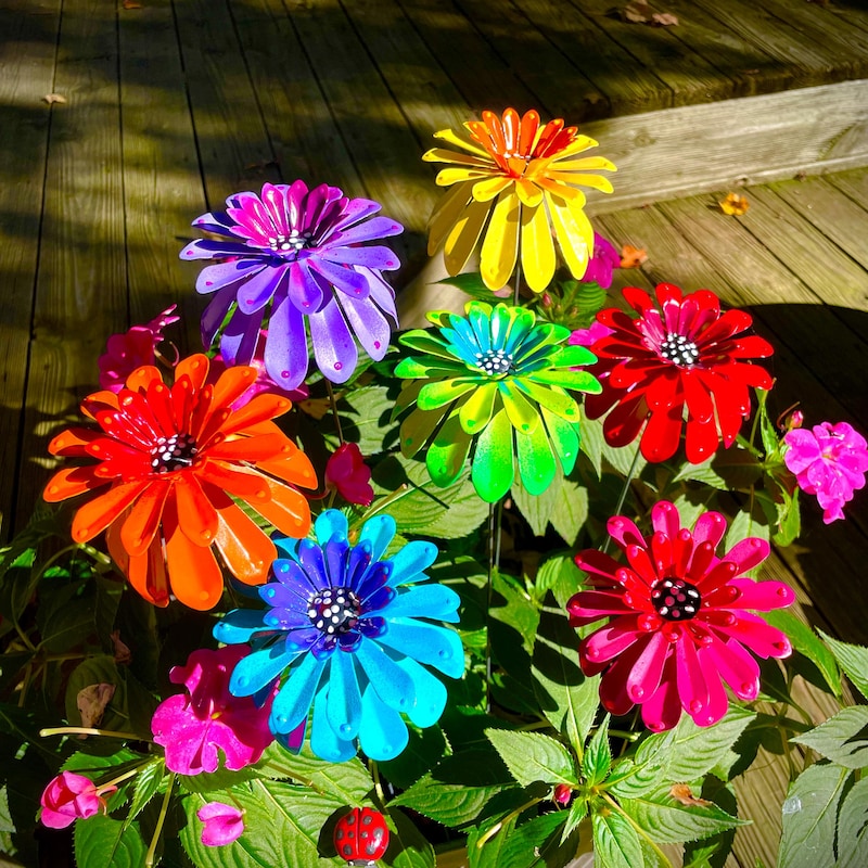 Metal Flowers for Garden - Etsy
