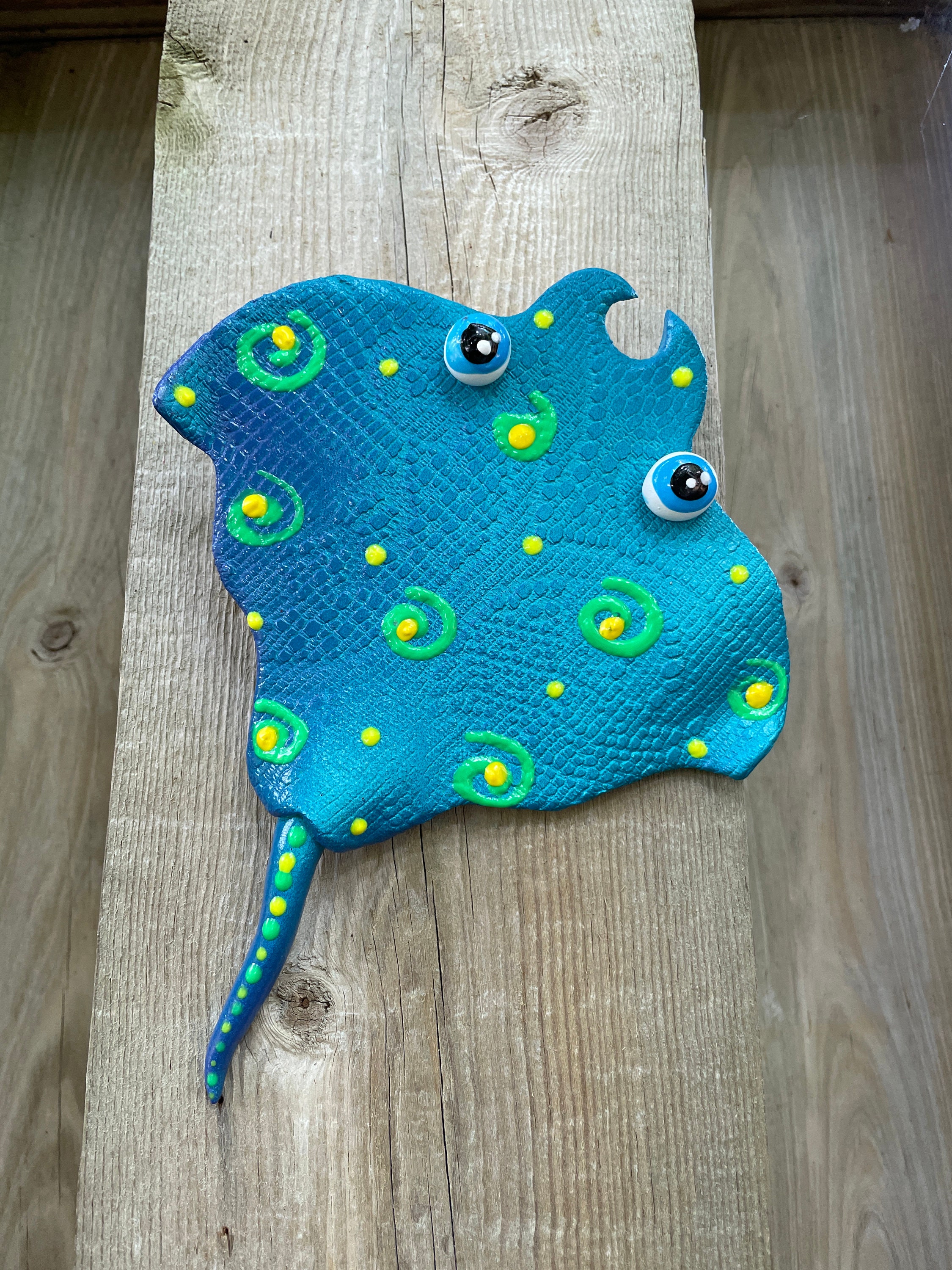 Stingray, Whimsical wall hanging Stingray, Beach Theme,Handmade ceramic ...