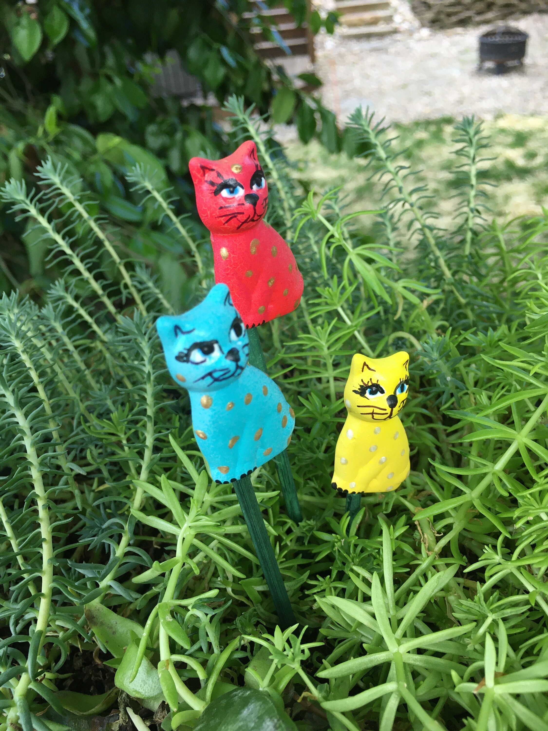 Cat Garden Stakes,Yard Art, Great Gift,Lawn decor,Outdoor garden Stake ...