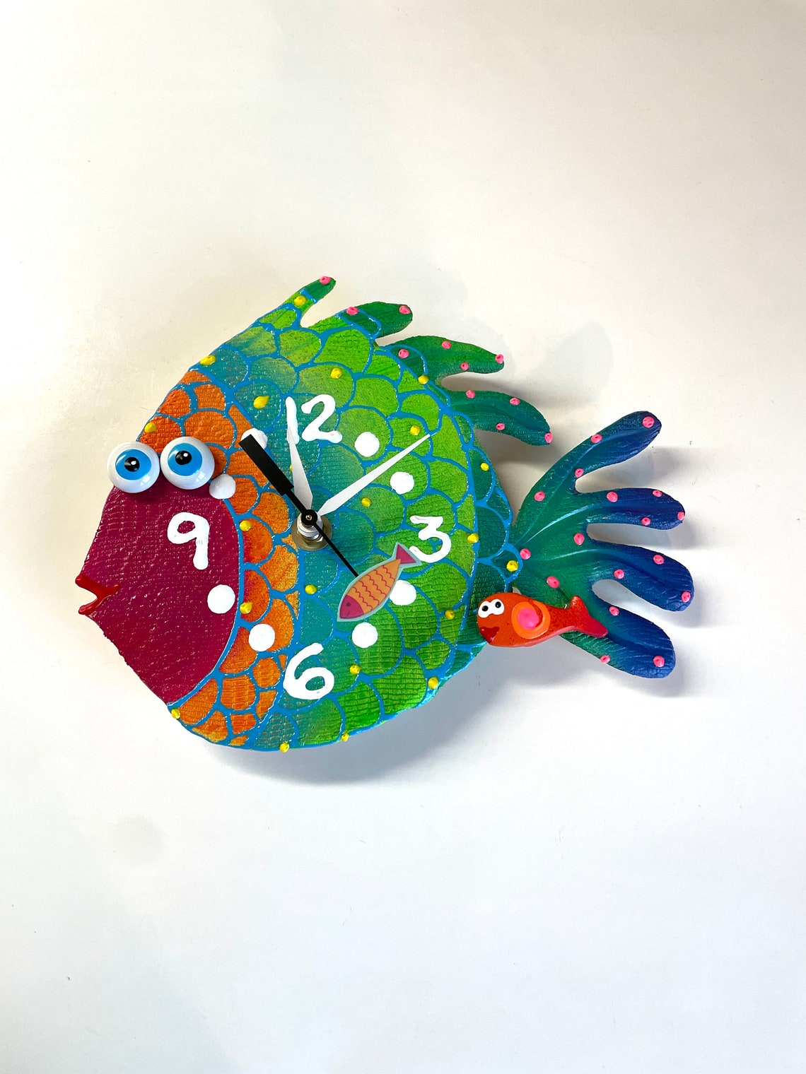 Fish Wall Clock Blowfish Clockwall Art Beach House Wall Art - Etsy