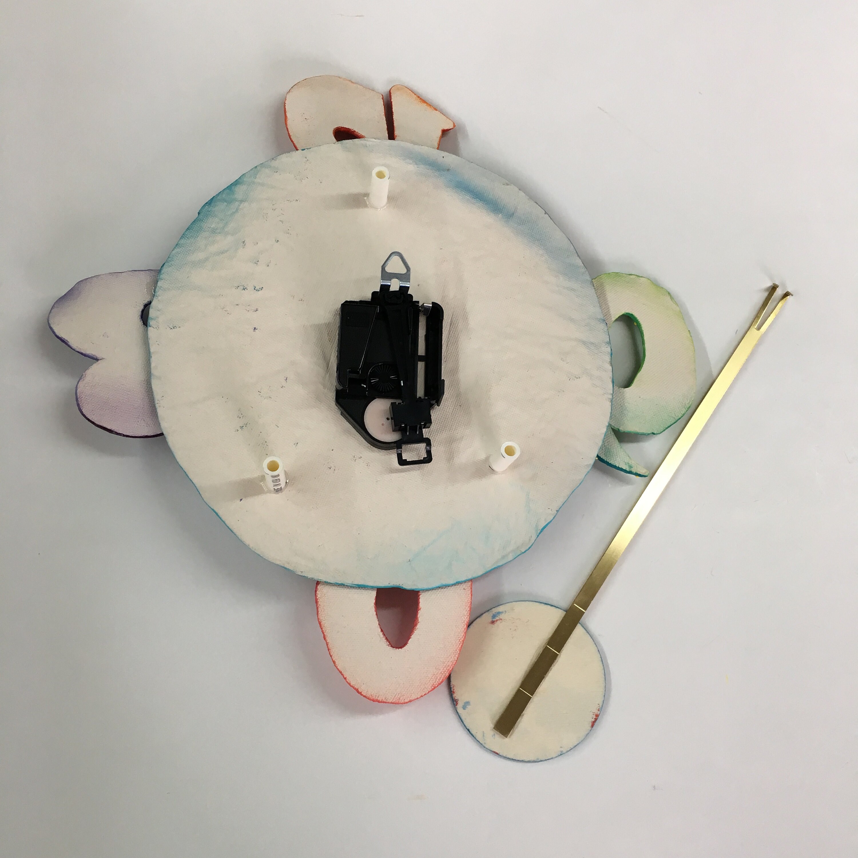 Modern Wall Clock with Pendulum, Ceramic clock, unique clock, abstract ...