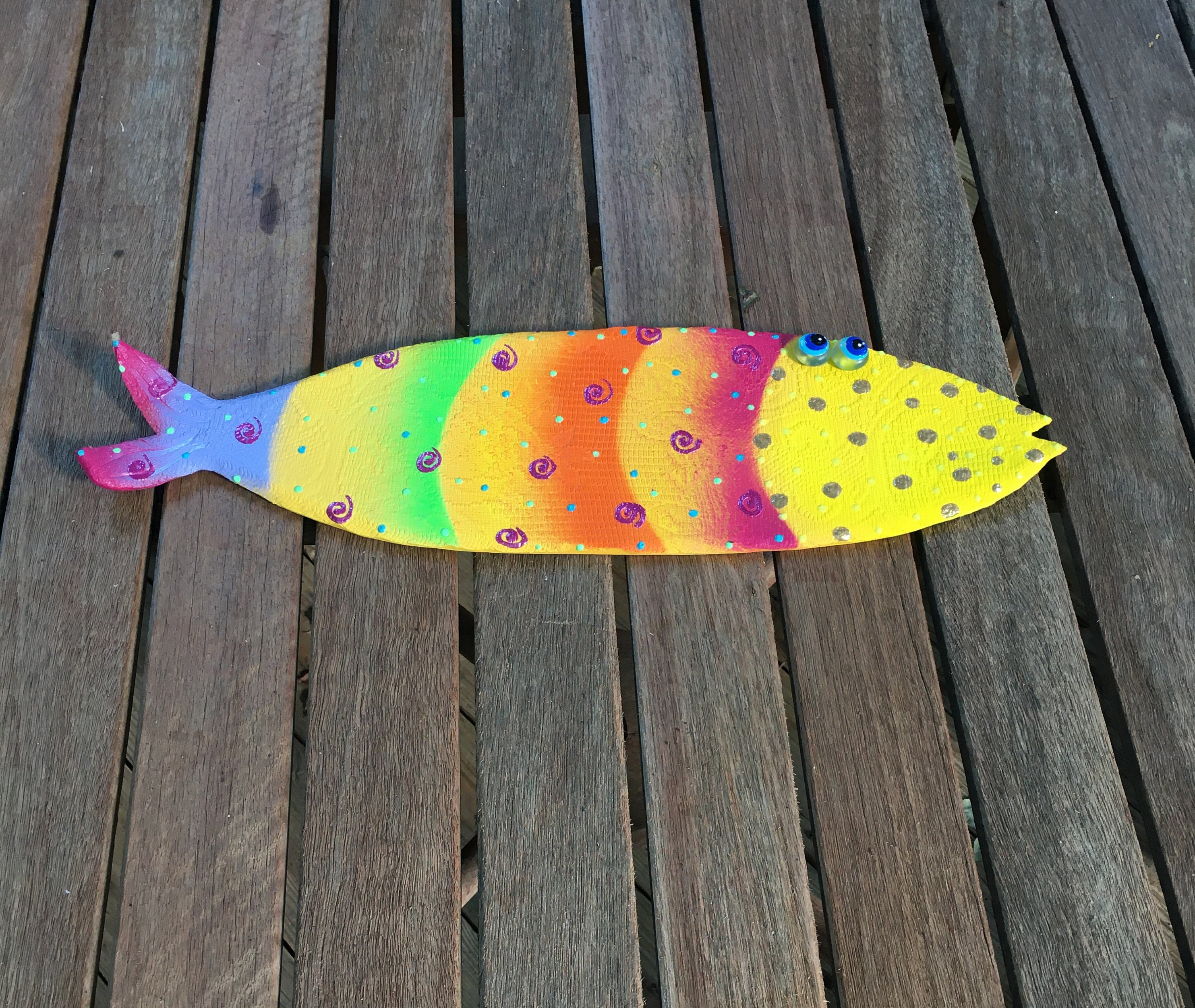 Fish out of Water,Under the sea, Fence Decoration,Patio Decor, Wall or ...