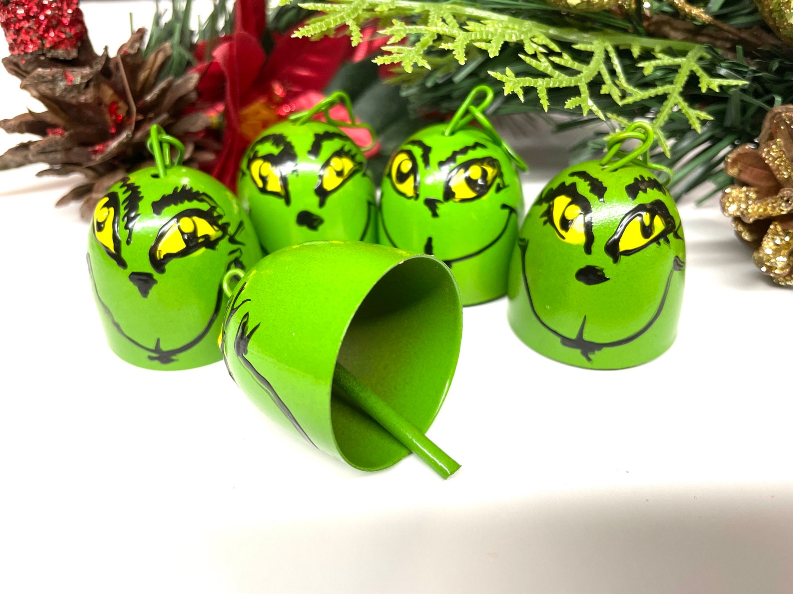 Grinch Christmas Tree Bell Ornaments Grinch Christmas Tree Decor, Merry ...