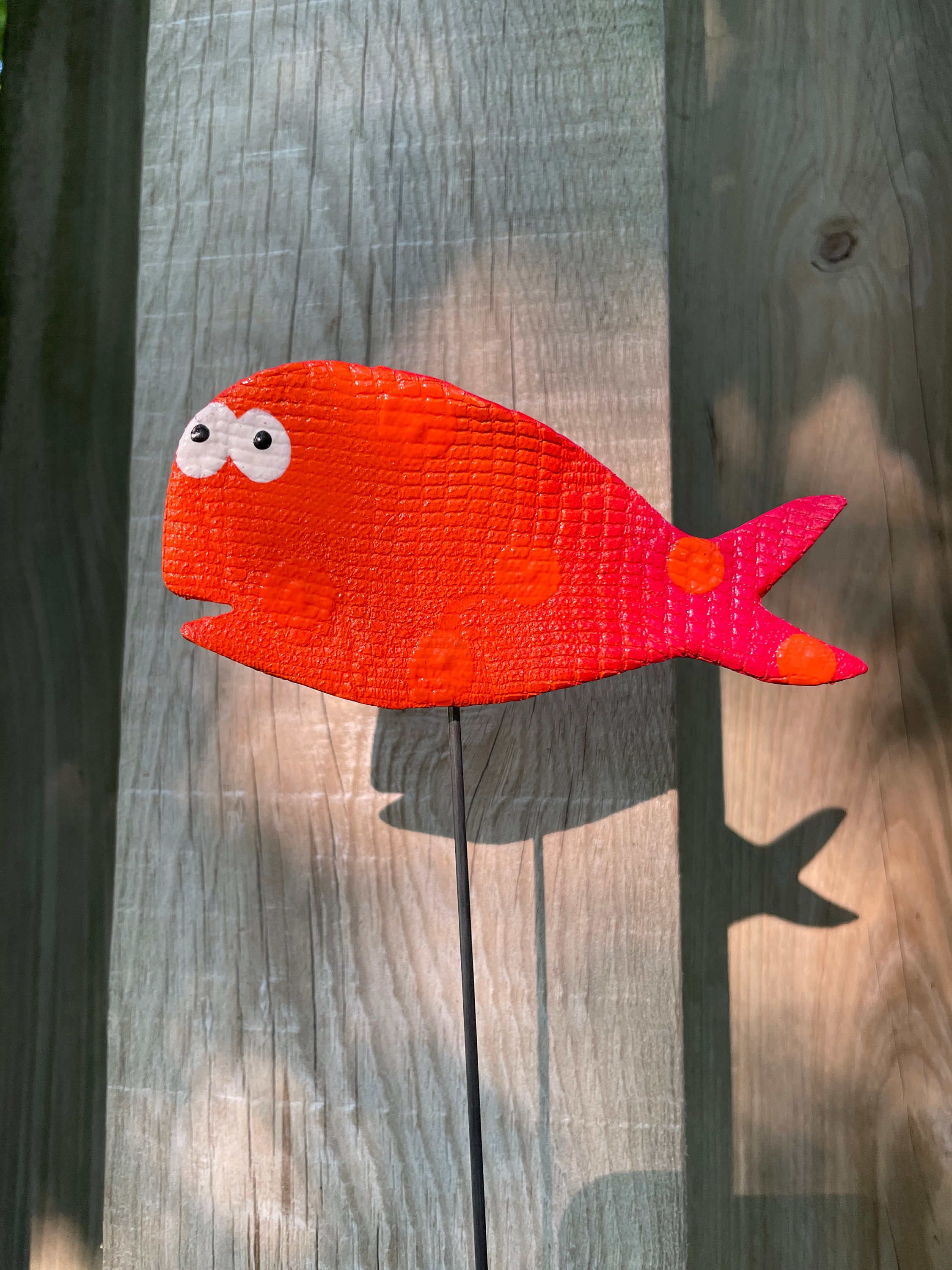 Orange Whale Fish Garden Stake,Fish Garden Stakes,Potted plants, Great ...