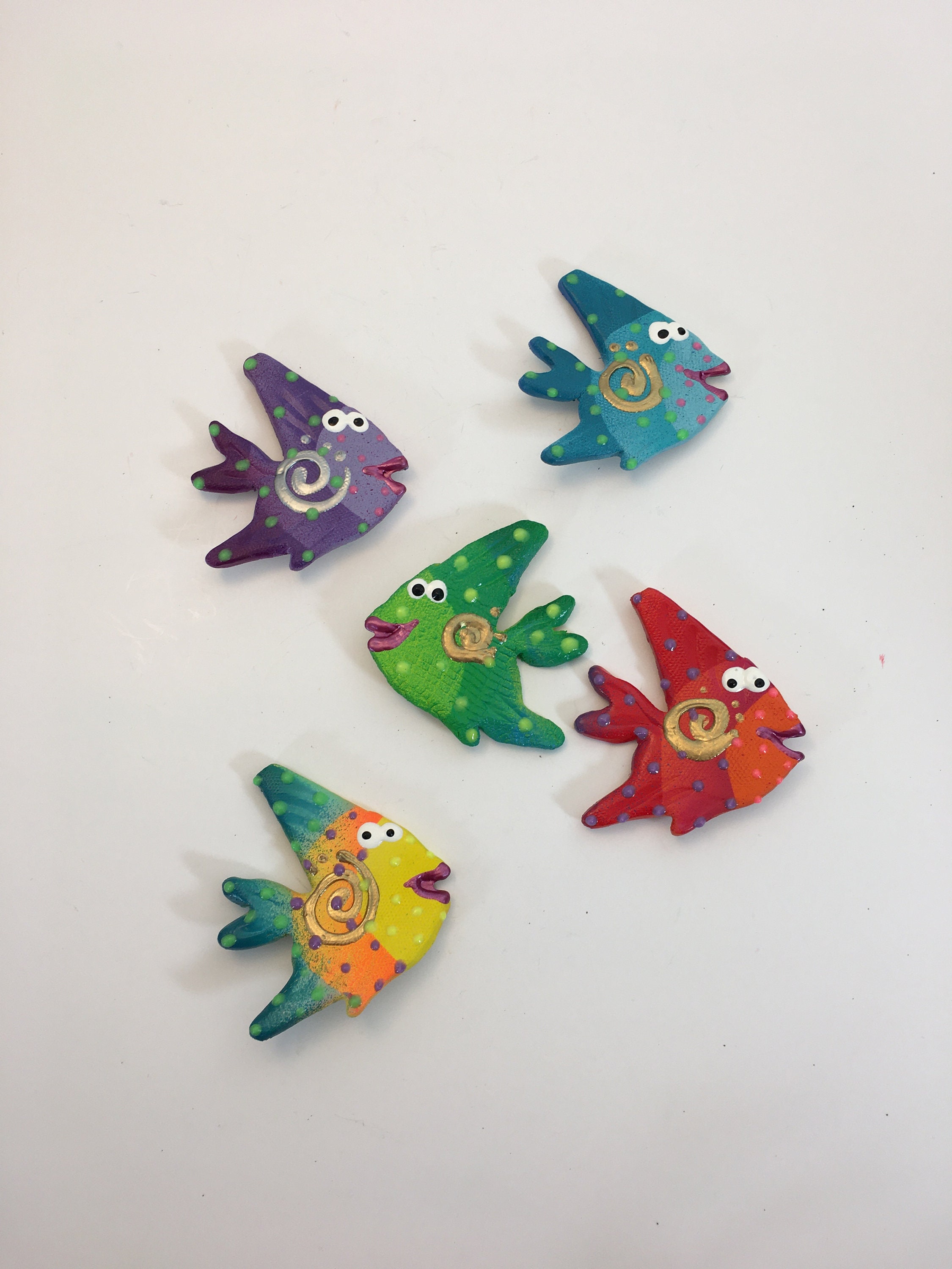 5 x Fish wall decor,Tropical Fish, Ocean decor, Sea creature, Under the ...